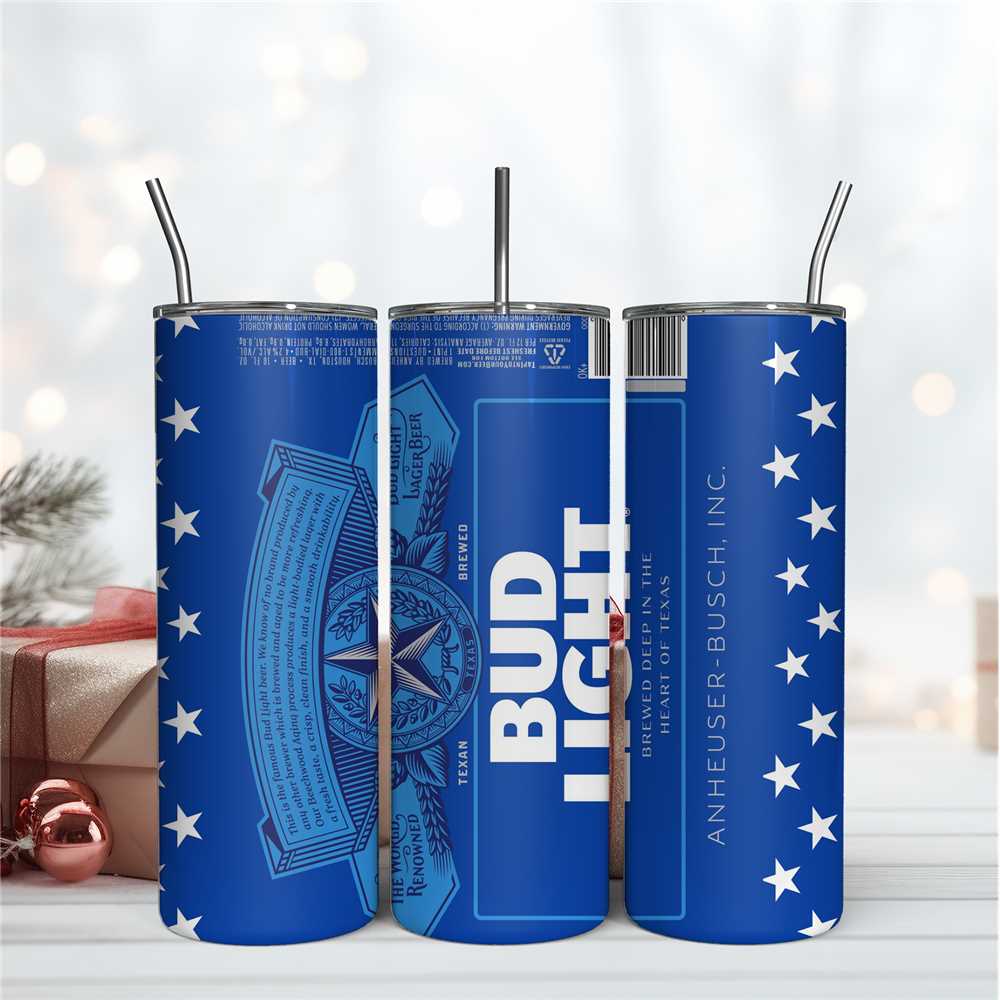Bud Light Blue Logo 20Oz Tumbler Wrap Sublimation Design, Be | Inspire ...