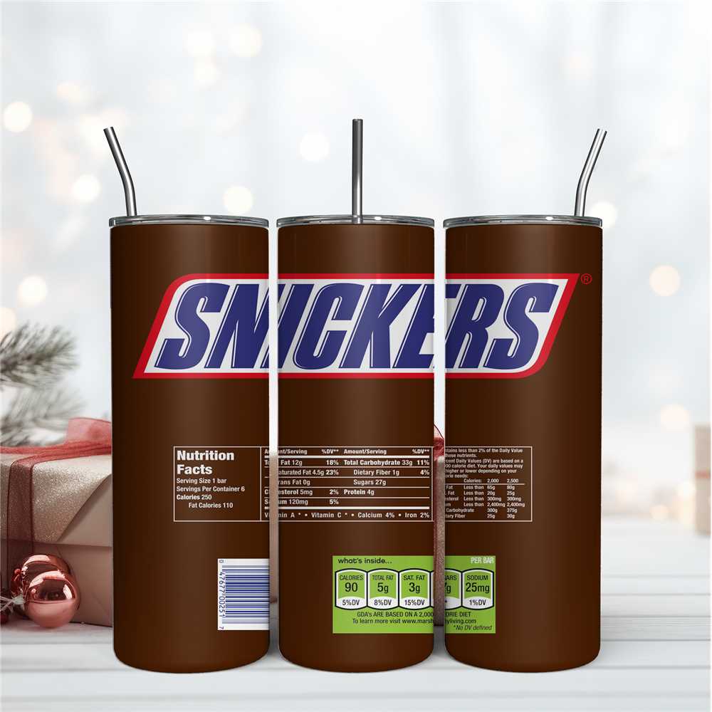 Snickers 20Oz Tumbler Wrap Sublimation Design, 20OZ Tumbler | Inspire ...