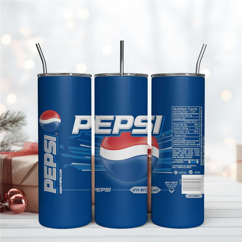 Pepsi 20oz Skinny Tumbler Sublimation Designs Tumbler PNG Fi | Inspire ...