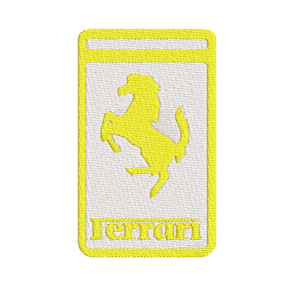 Golden Ferrari Embroidery Logo Design Brand Car Brand Embori | Inspire ...