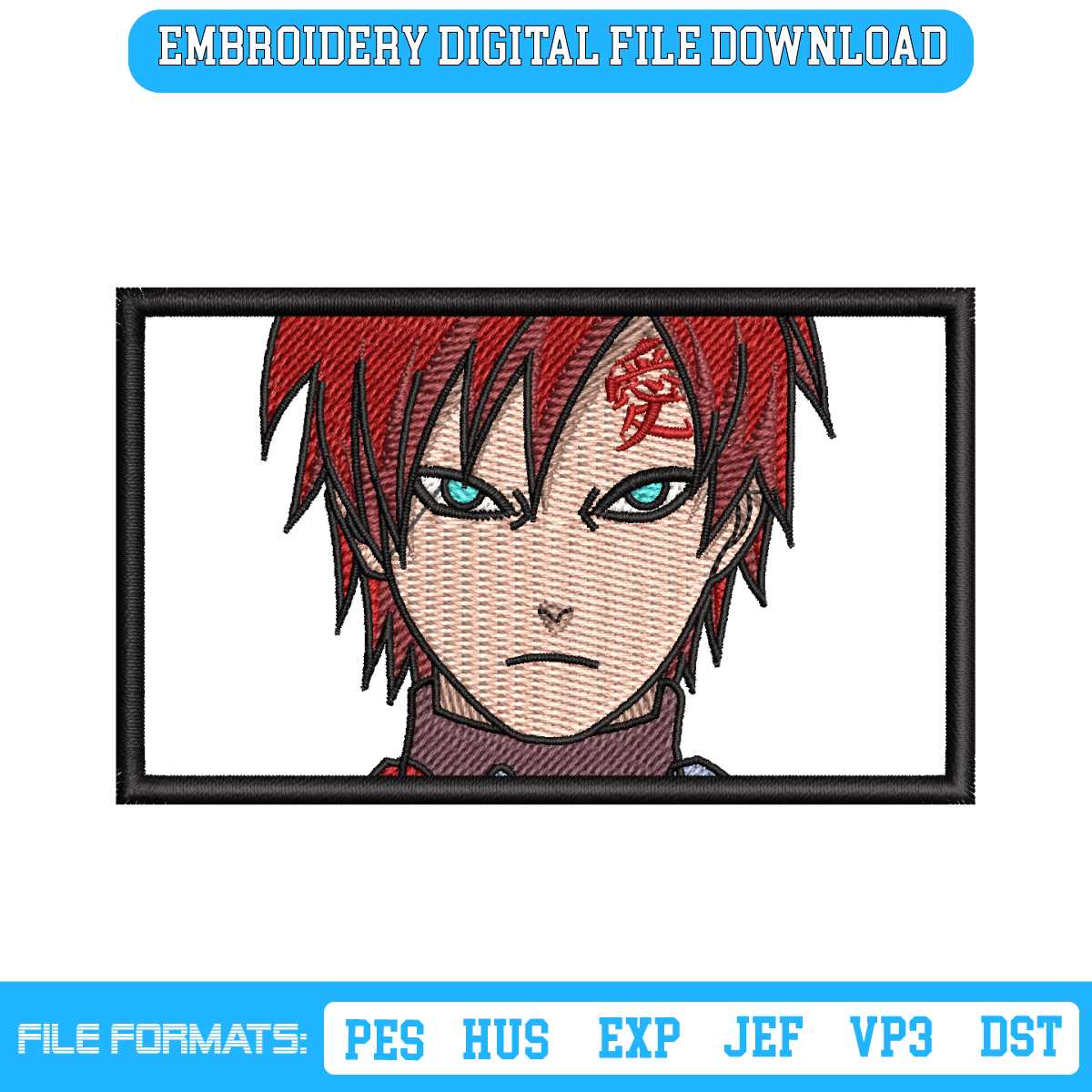 Gaara Embroidery Design Download Naruto Anime Machine Embroi | Inspire ...