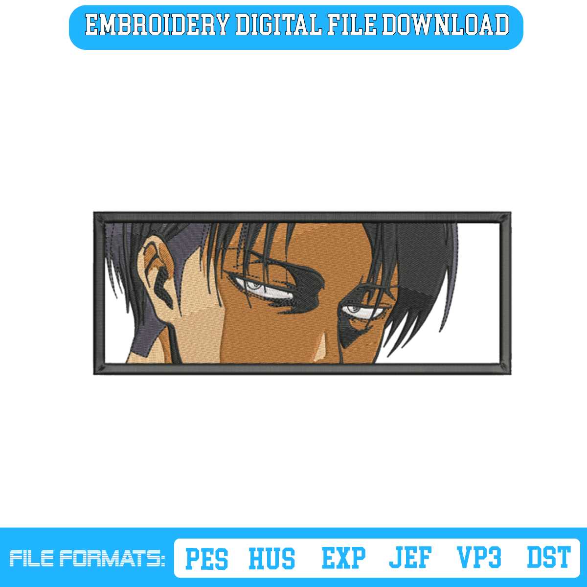 Levi Eyes Box Embroidery Design Instant Download - Inspire Uplift
