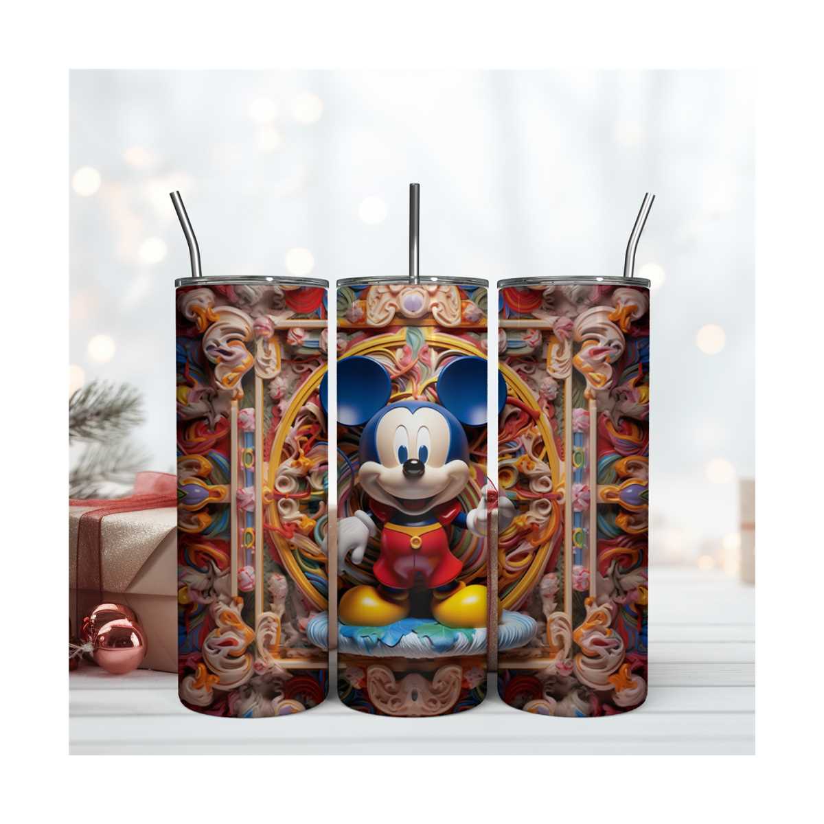 Little Mickey 3D Skinny 20oz Tumbler Mickey Mouse Digital Do | Inspire ...