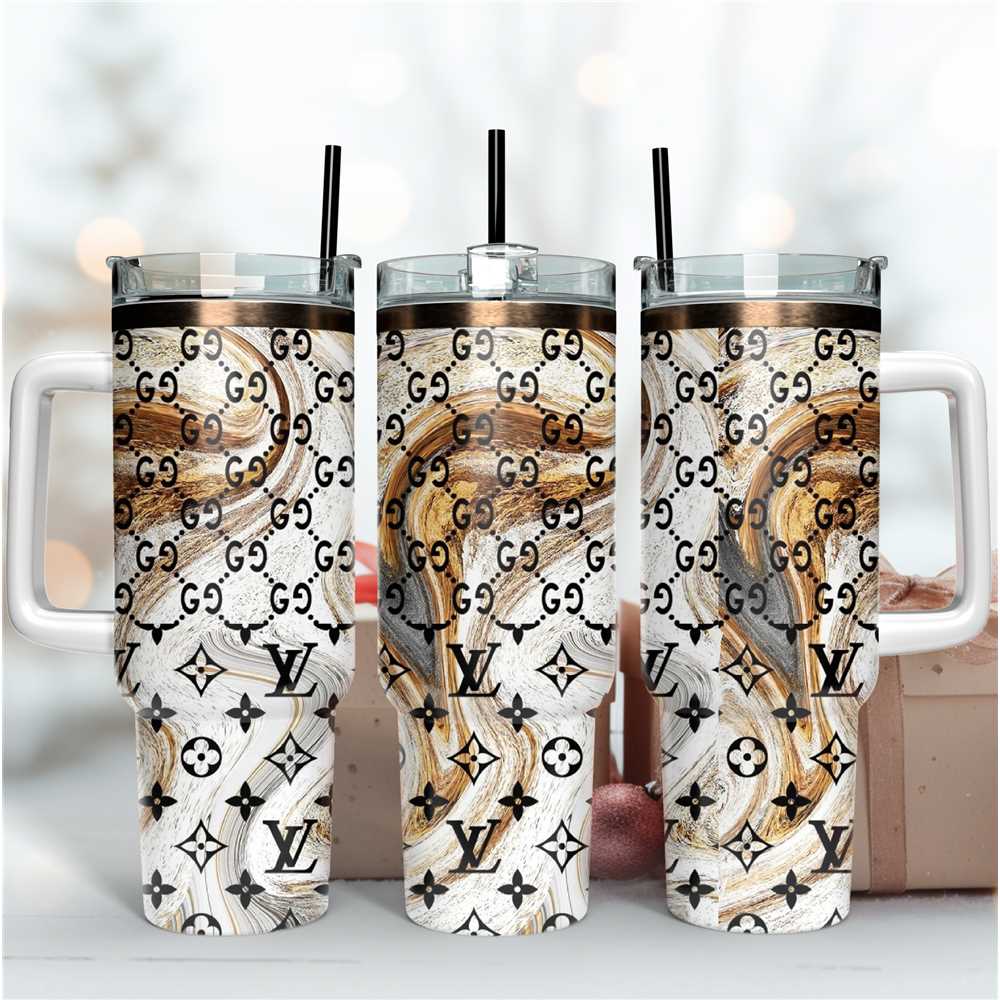 LV Gucci Logo Pattern Tumbler S, Fashion Pattern, 40Oz Wrap | Inspire ...