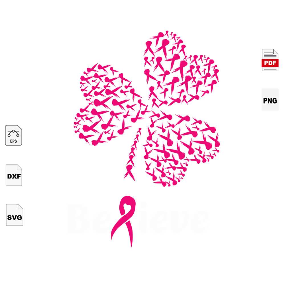 Four Leaf Clover, Breast Cancer Gift, Breast Cancer Svg, Can | Inspire ...