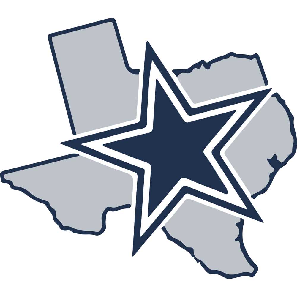 Dallas CowBoys Logo And Texas Map Football Team NFL Team Bun | Inspire ...