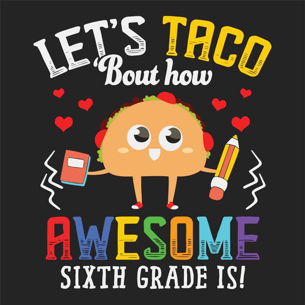 Lets Taco Bout How Awesome Sixth Grade, 100th Days svg, Back | Inspire ...