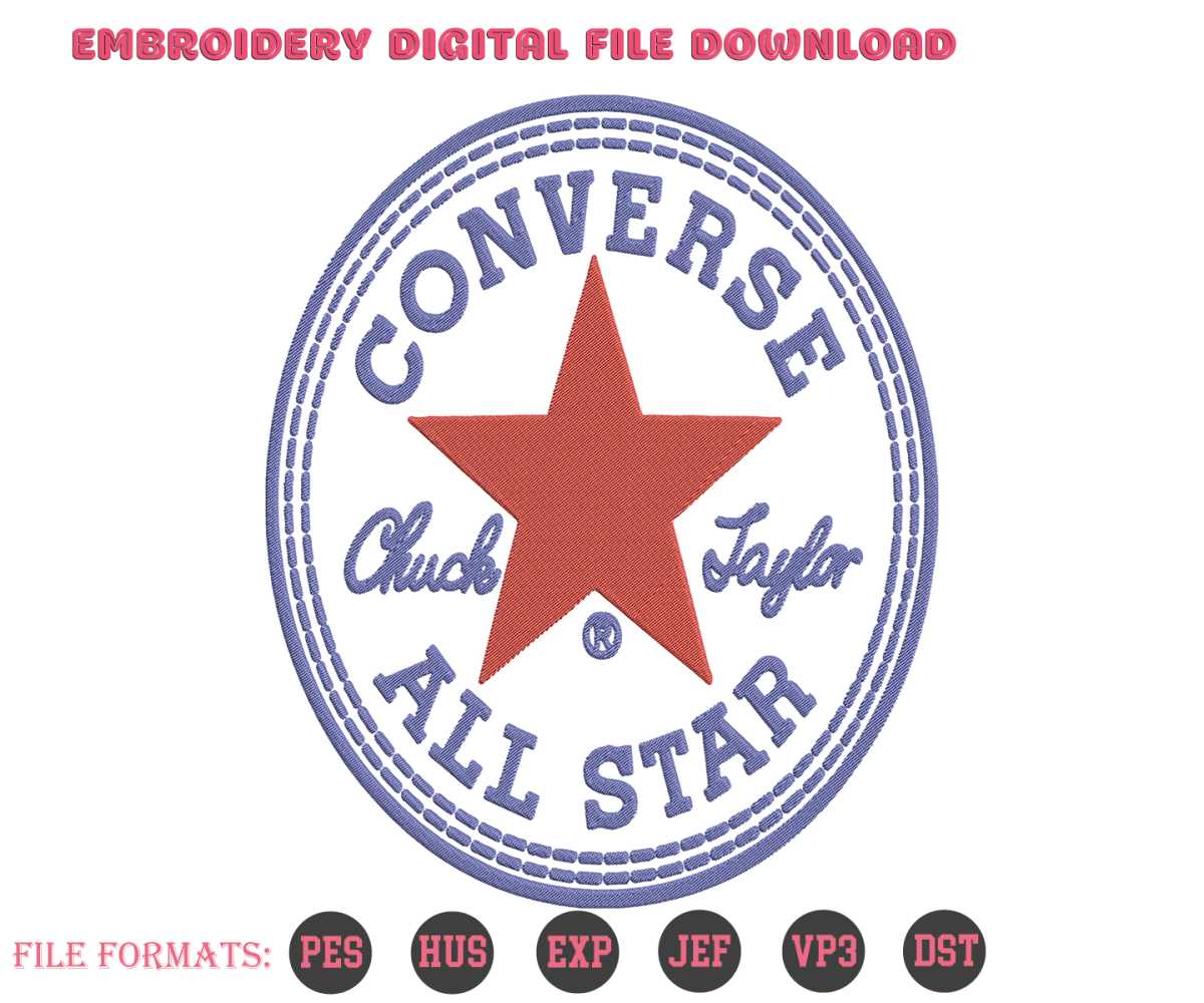 Converse All Star Chuck Taylor Logo Embroidery Design - Inspire Uplift