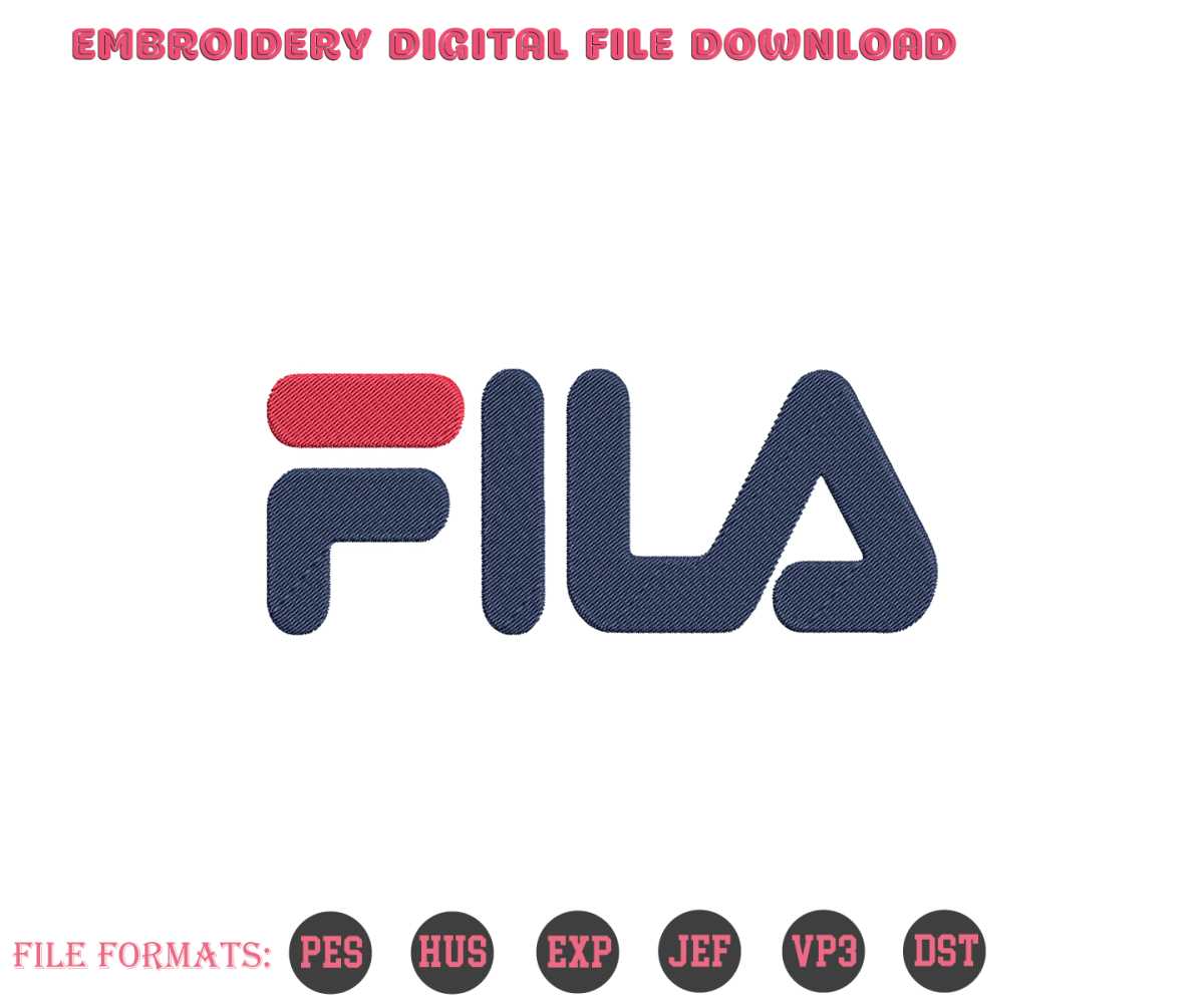 Fila Logo Embroidery Design Sport Brand Download File | Inspire Uplift