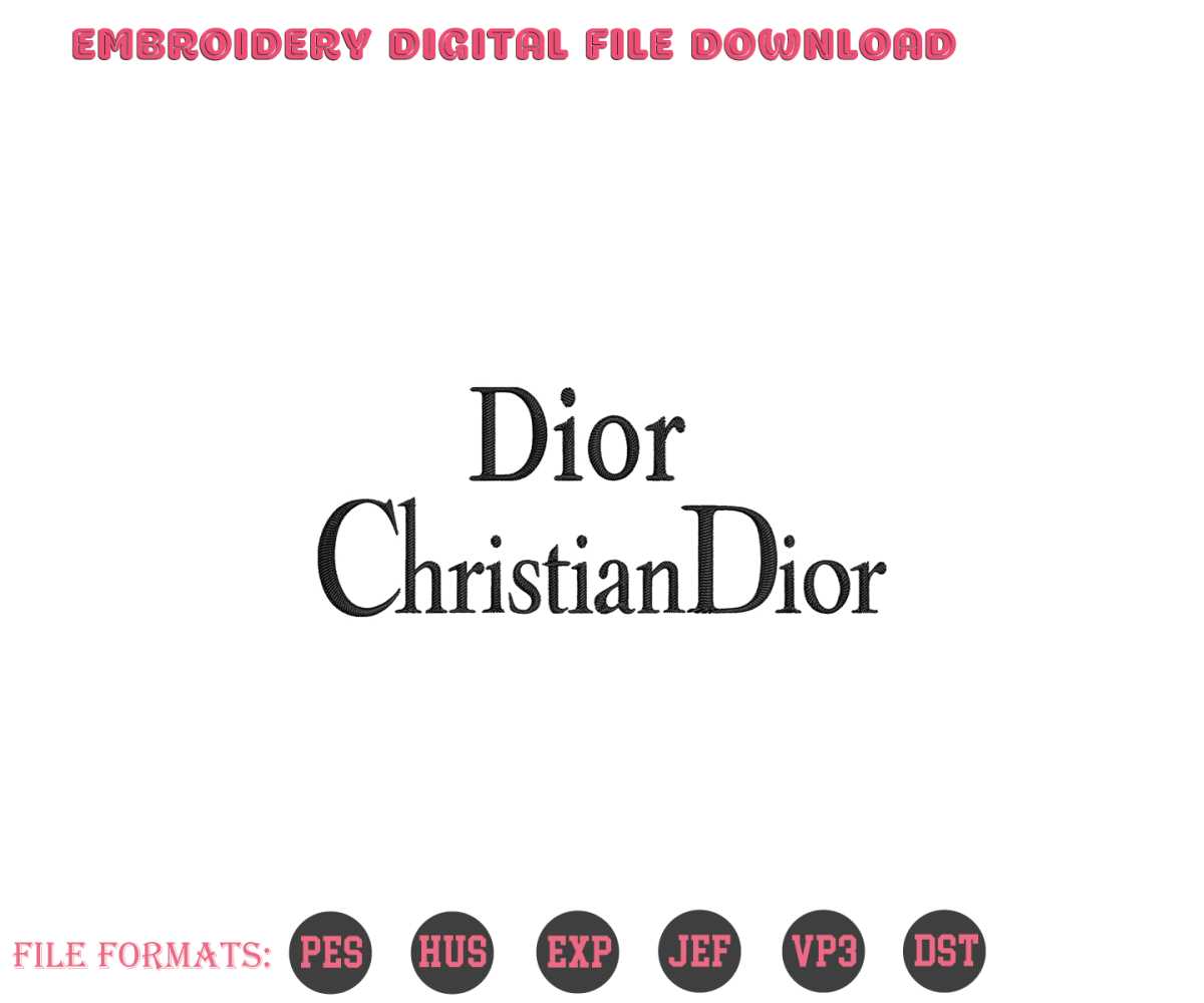 Christian Dior Logo Machine Embroidery Design Download File | Inspire ...