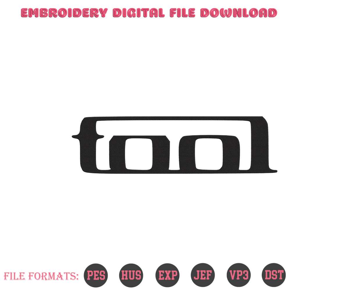 Tool Logo Rock Band Embroidery Design Download File | Inspire Uplift