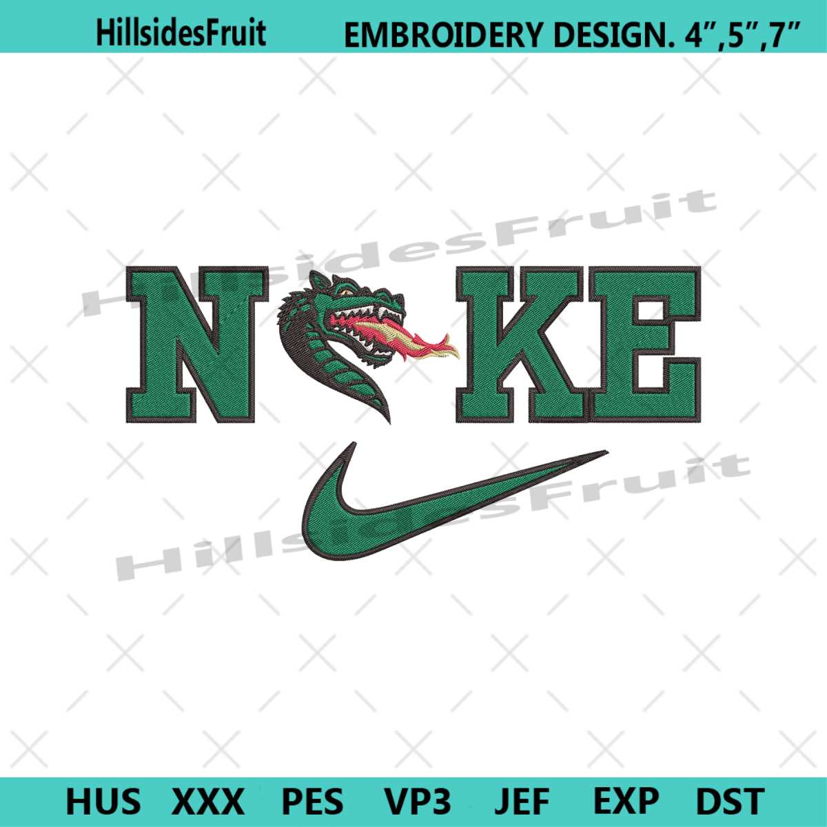 Nike UAB Blazers Logo NCAA Embroidery Design File - Inspire Uplift
