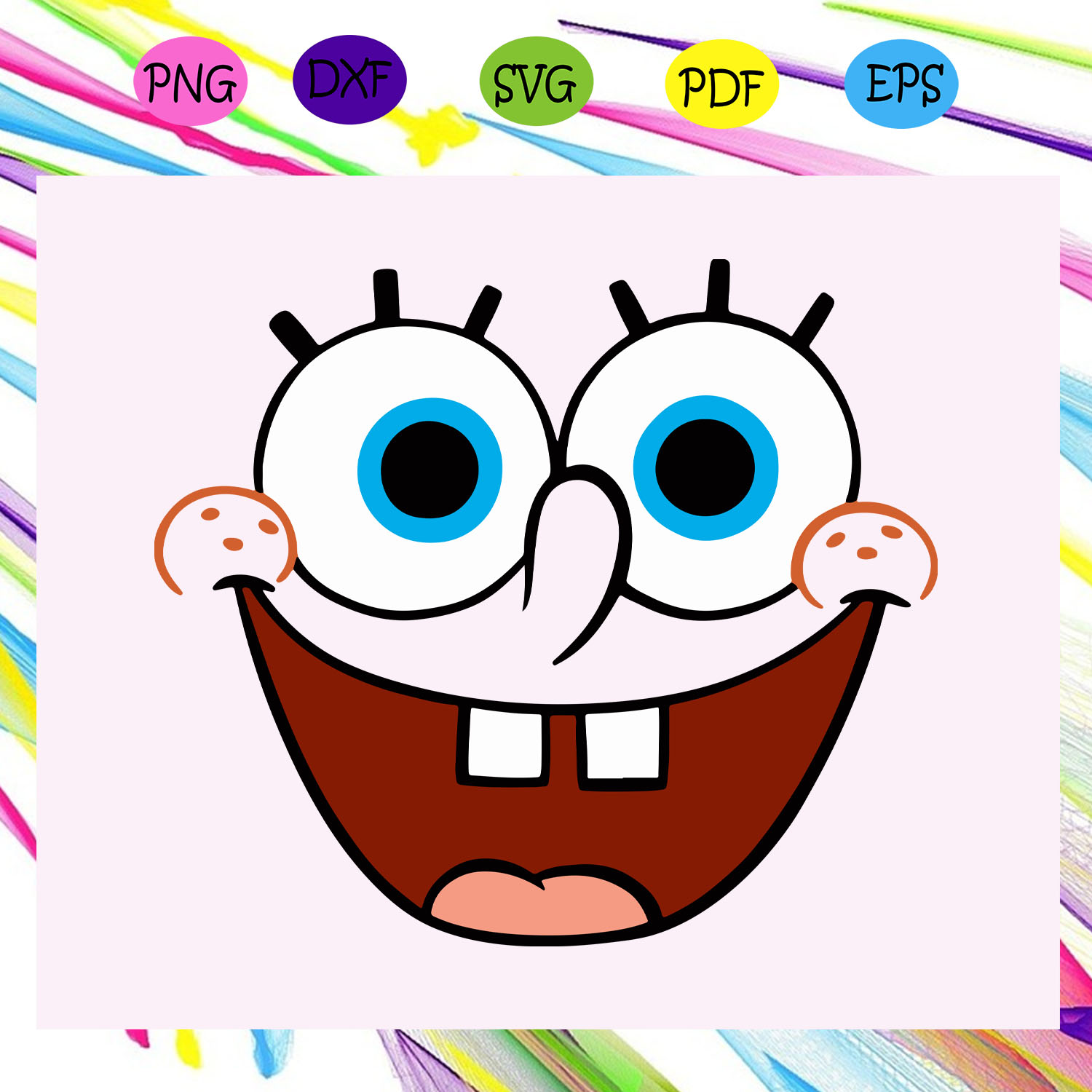 Spongebob squarepants large smiling face spongebob svg | Inspire Uplift