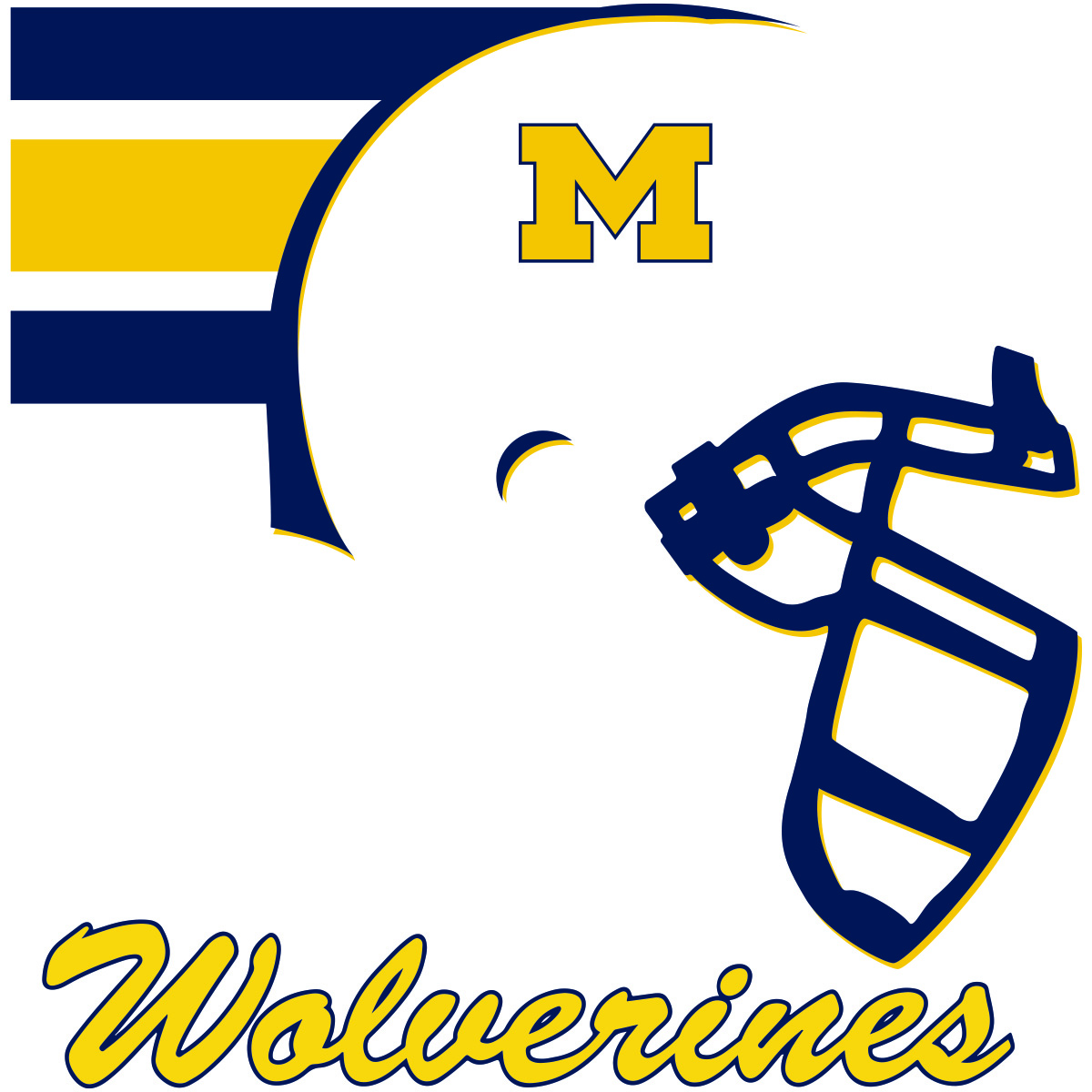 Michigan Wolverines Helmet Svg | Inspire Uplift