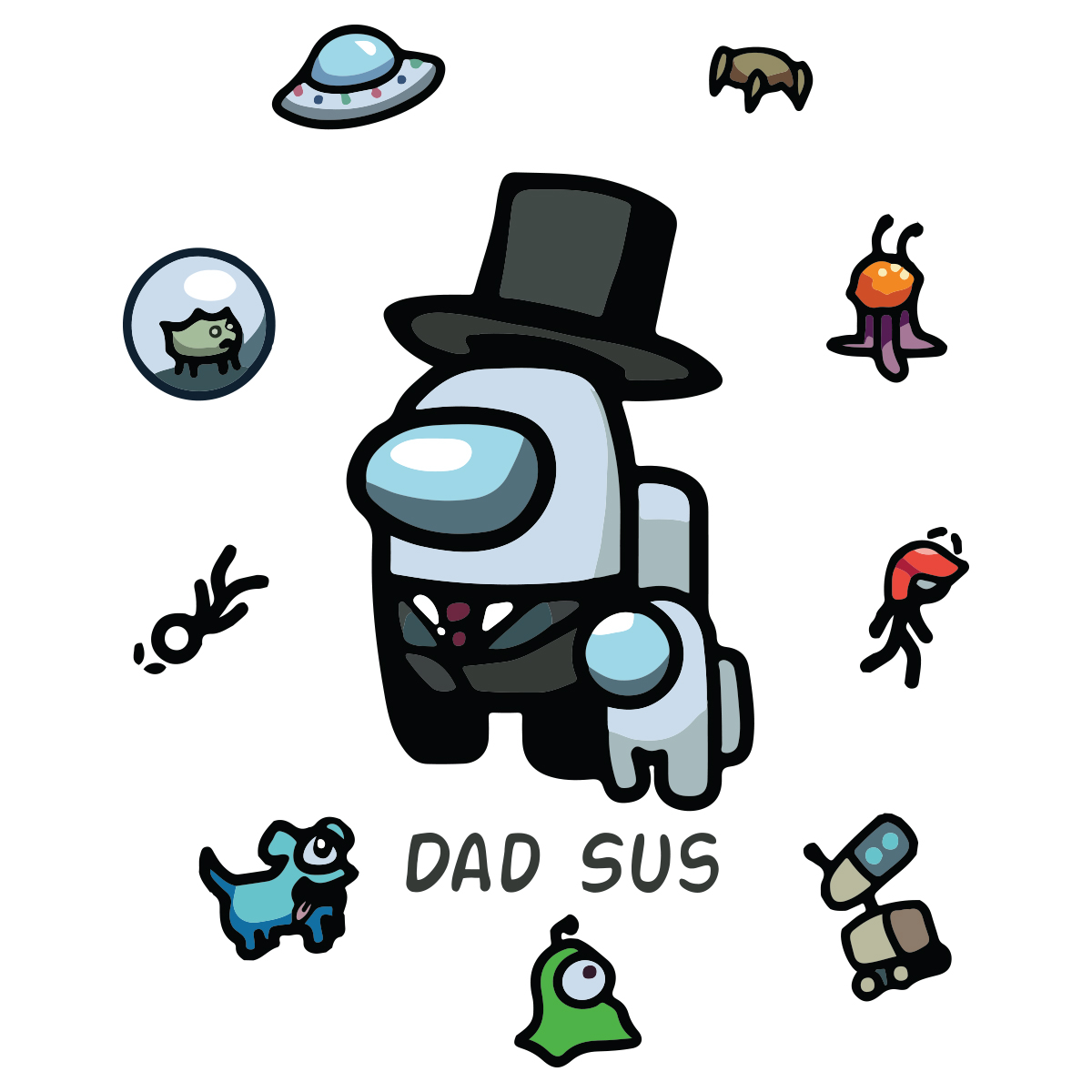 Dad Sus Among Us Svg | Inspire Uplift