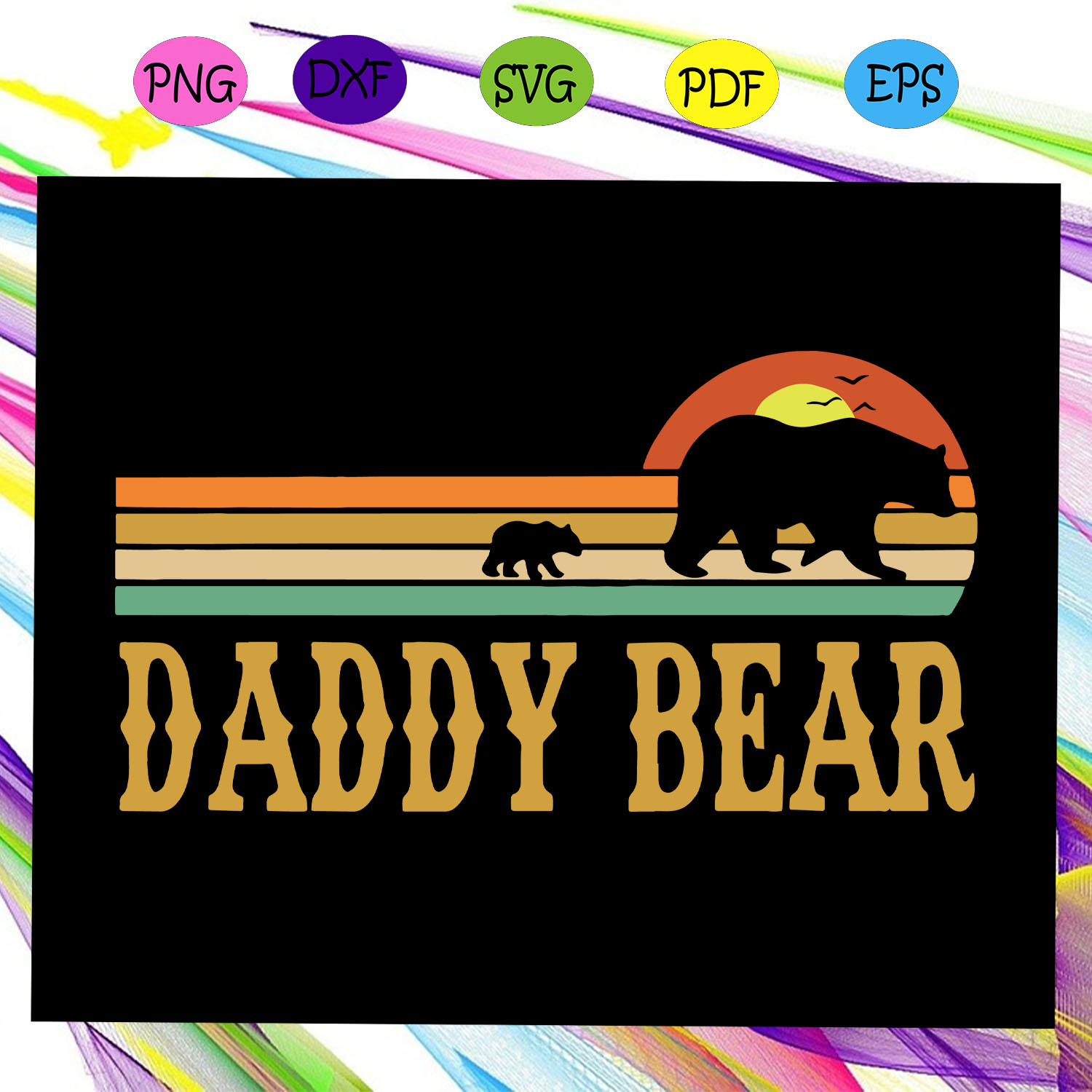 Daddy bear svg | Inspire Uplift