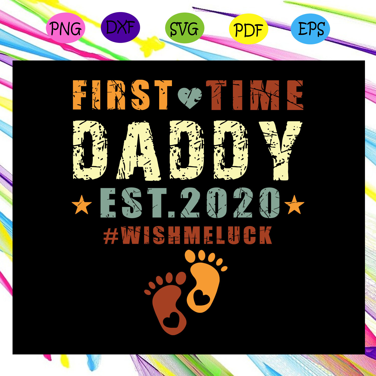 First Time Daddy Est Promoted to Daddy daddy svg | Inspire Uplift