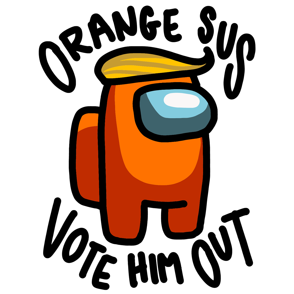 Orange sus vote him out trending svg | Inspire Uplift