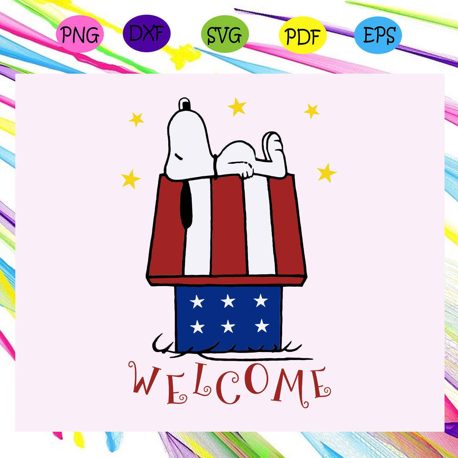 Snoopy dog dependent american flag snoopy svg | Inspire Uplift