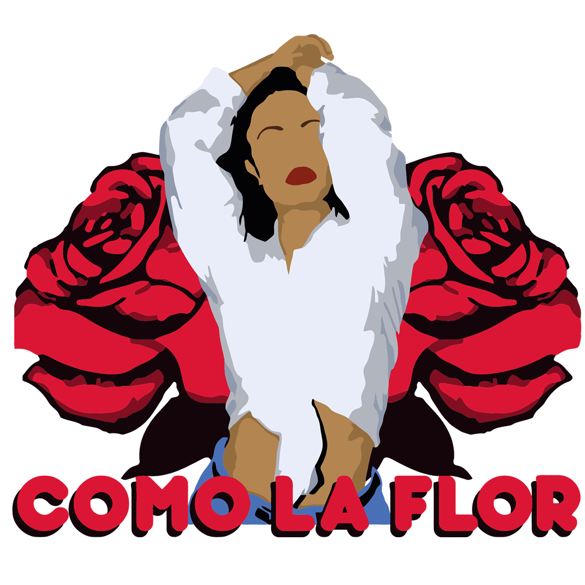 Como La Flor Selena Quintanilla With Roses Trending Svg | Inspire Uplift