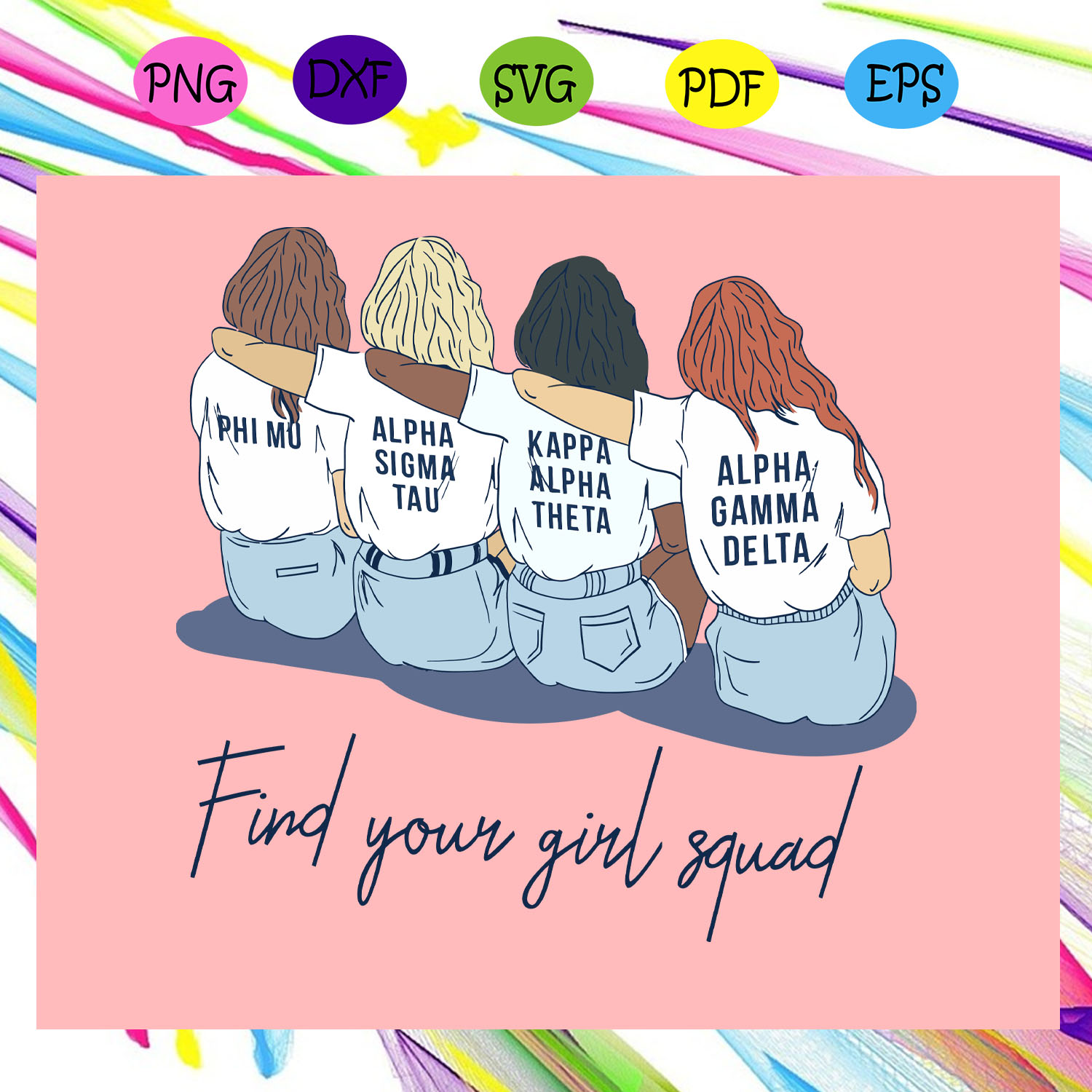 Find your girl squad kappa delta svg | Inspire Uplift