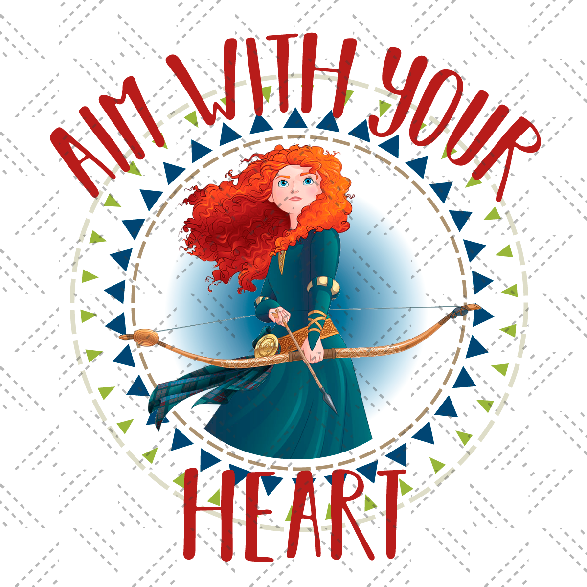 Aim With Your Heart Merida Disney Svg | Inspire Uplift