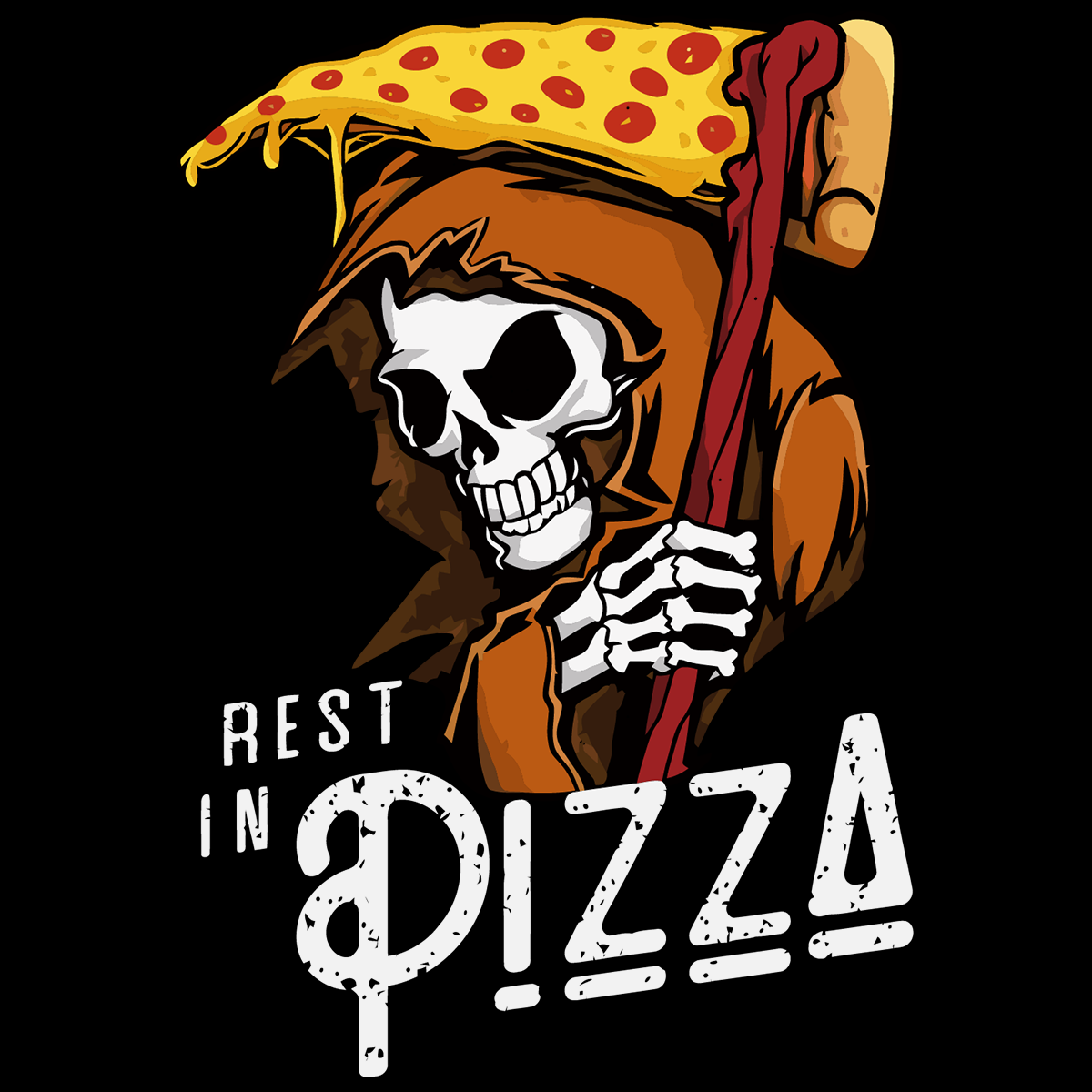 Rest In Pizza Grim Reaper Trending Svg | Inspire Uplift