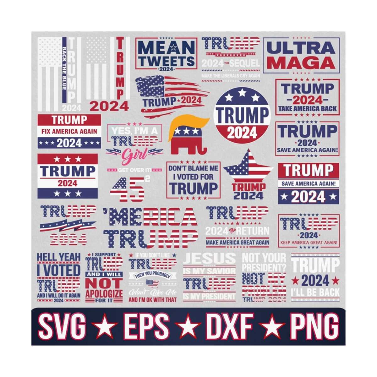 Trump 2024 Svg, Trump Svg, Donald Trump Svg, Trump Flag Svg - Inspire ...
