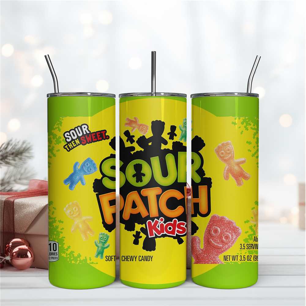 Sour Patch Kids 20Oz Tumbler Wrap Sublimation Design, Cartoo | Inspire ...