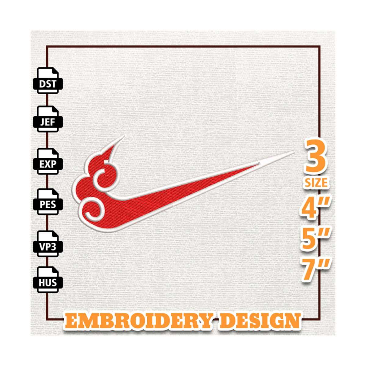 Naruto Akatsuki Nike Embroidery Design, Nike Anime Embroider - Inspire ...