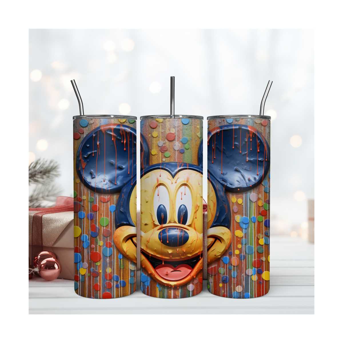 3D Mickey Dripping Color Tumbler Skinny 20oz Digital Downloa | Inspire ...