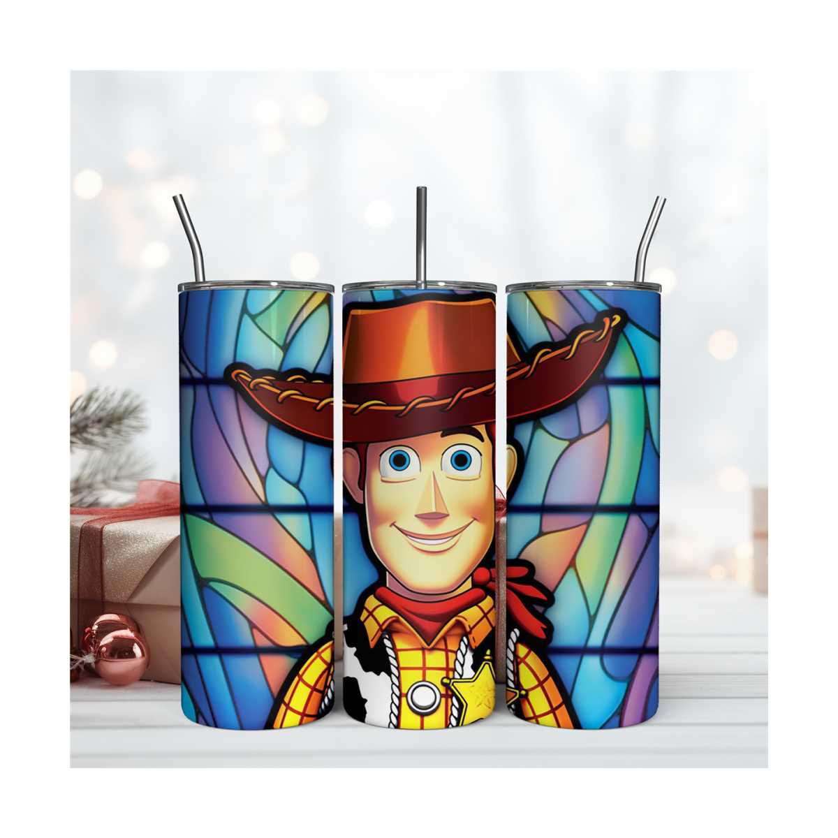 Woody 20Oz Tumbler Stained Glass Sublimation Design Instant | Inspire ...