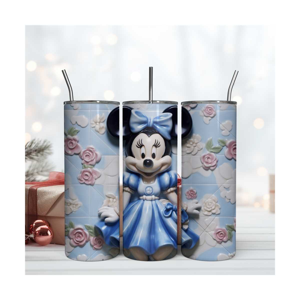 Cartoon Blue Minnie Mouse Tumbler Design Minnie Mouse Skinny | Inspire ...