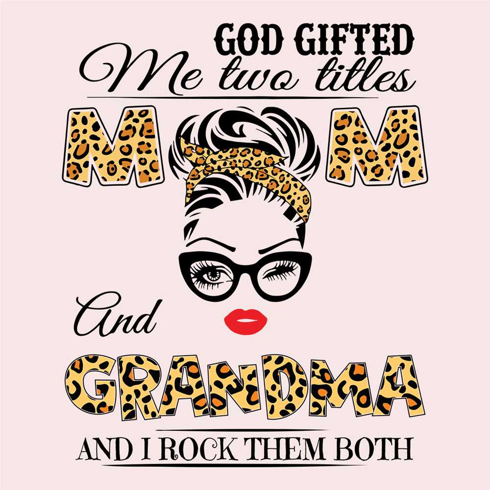 God Gifted Me Two Titles Mom Aand Grandma Svg, Trending Svg, | Inspire Uplift