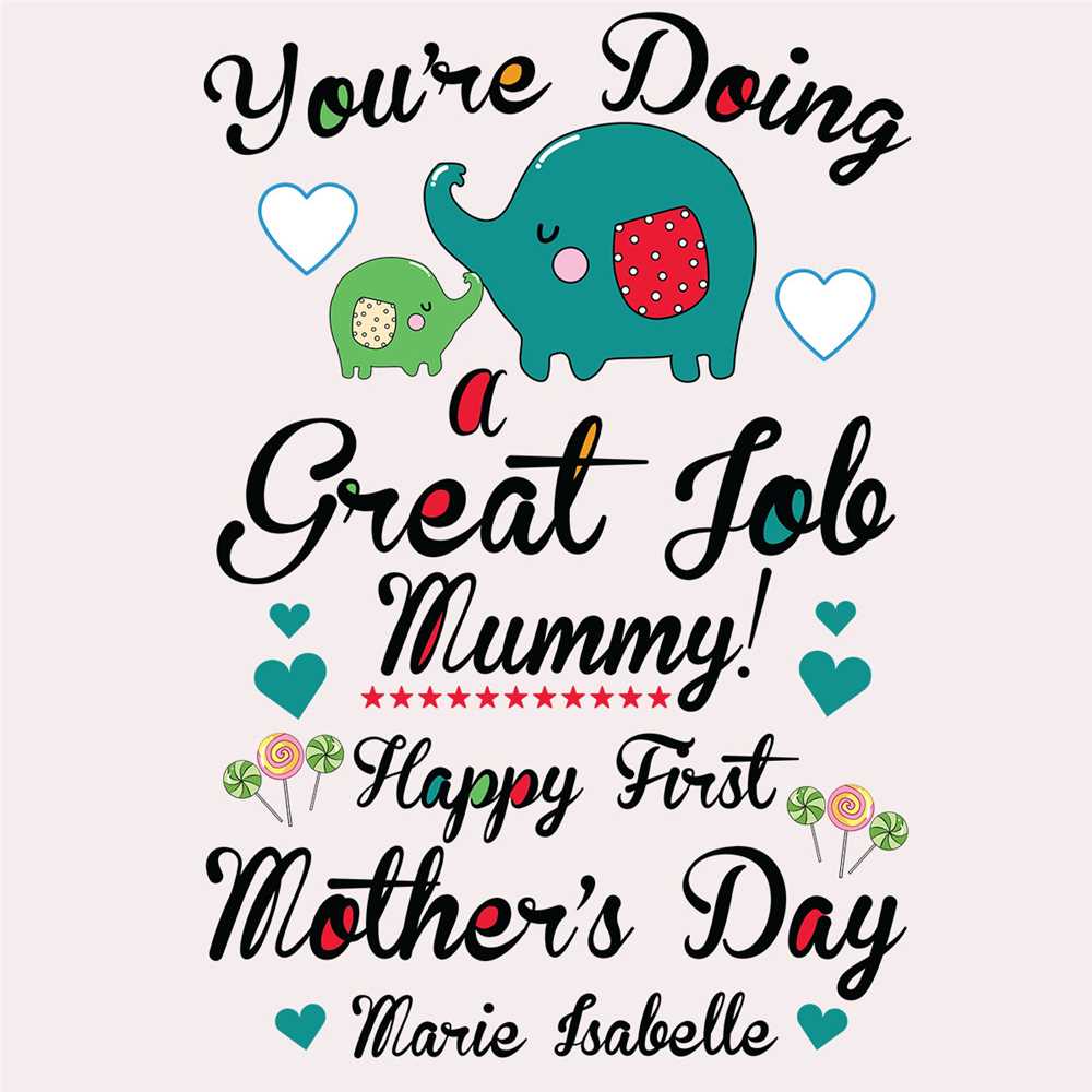 You're Doing Great Job Mummy Happy 1st Mother's Day Svg, Mot | Inspire ...