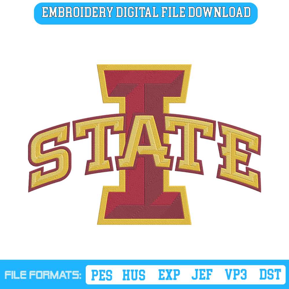 Iowa State Cyclones NCAA Embroidery Design File | Inspire Uplift