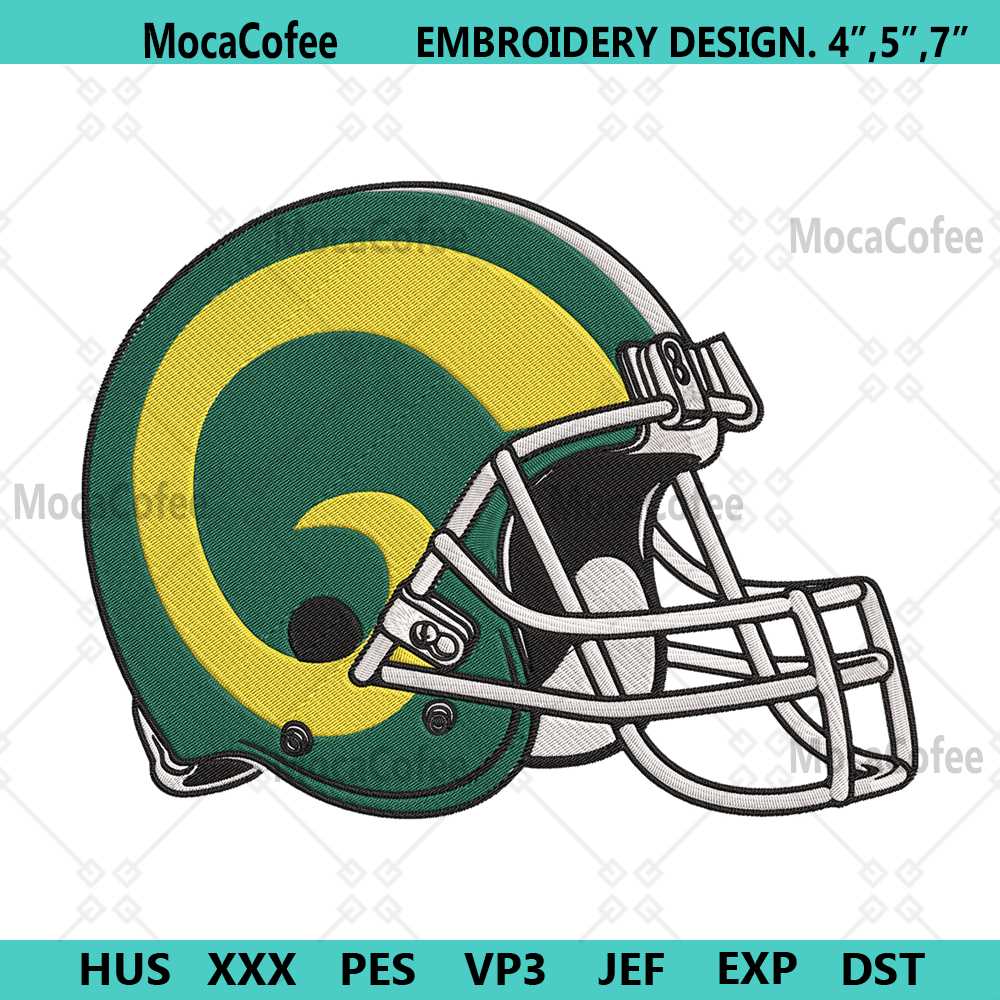 Colorado State Rams Helmet Machine Embroidery Digitizing - Inspire Uplift