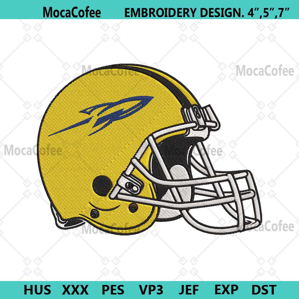 Toledo Rockets Helmet Embroidery Design Download File | Inspire Uplift