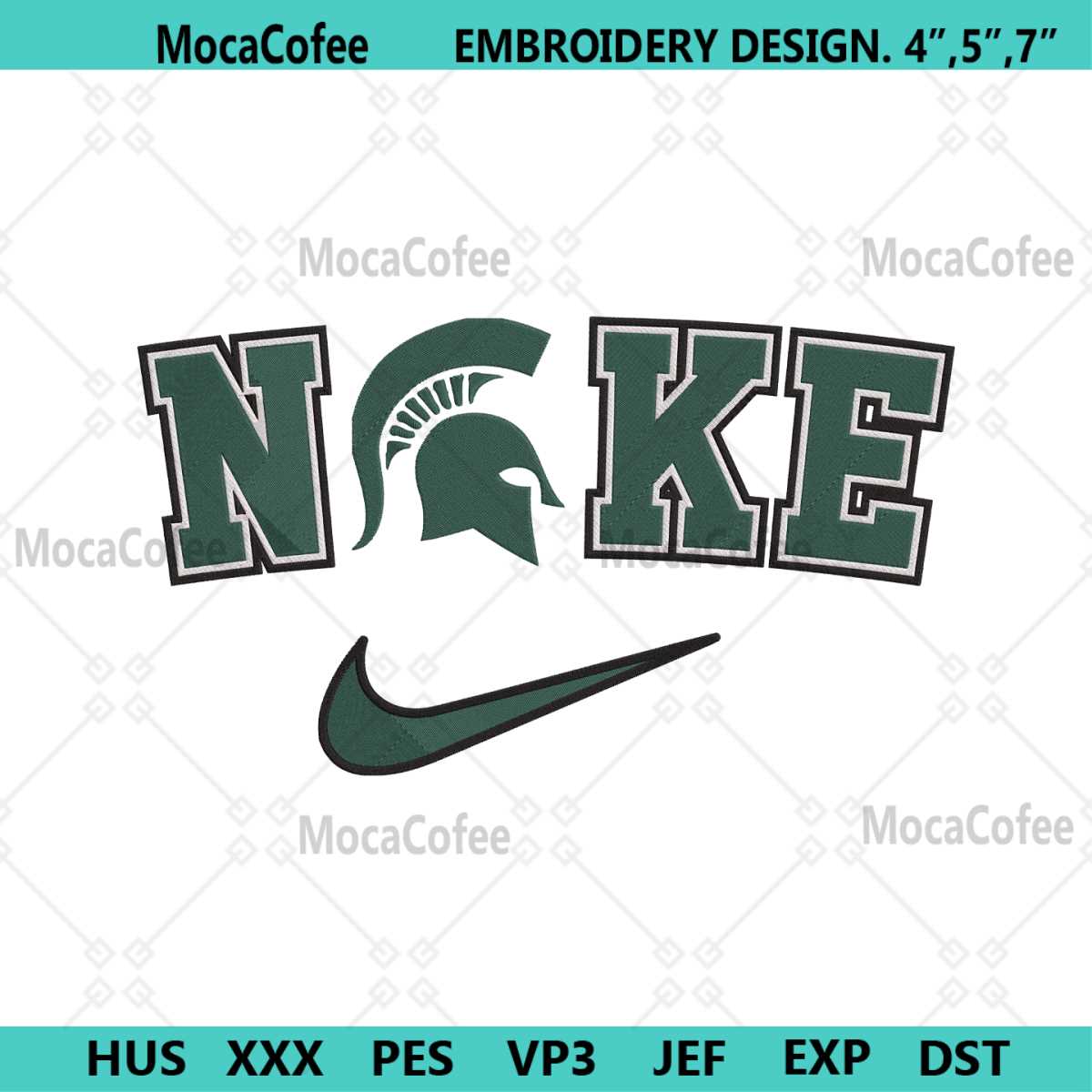 Michigan State Spartans Nike Logo Embroidery Design Download | Inspire ...