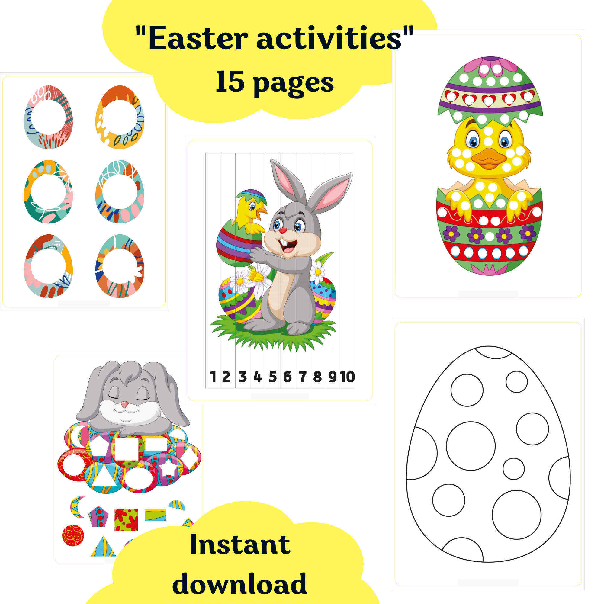 Kids Easter activity, Easter Printables, Color Matching Game | Inspire ...