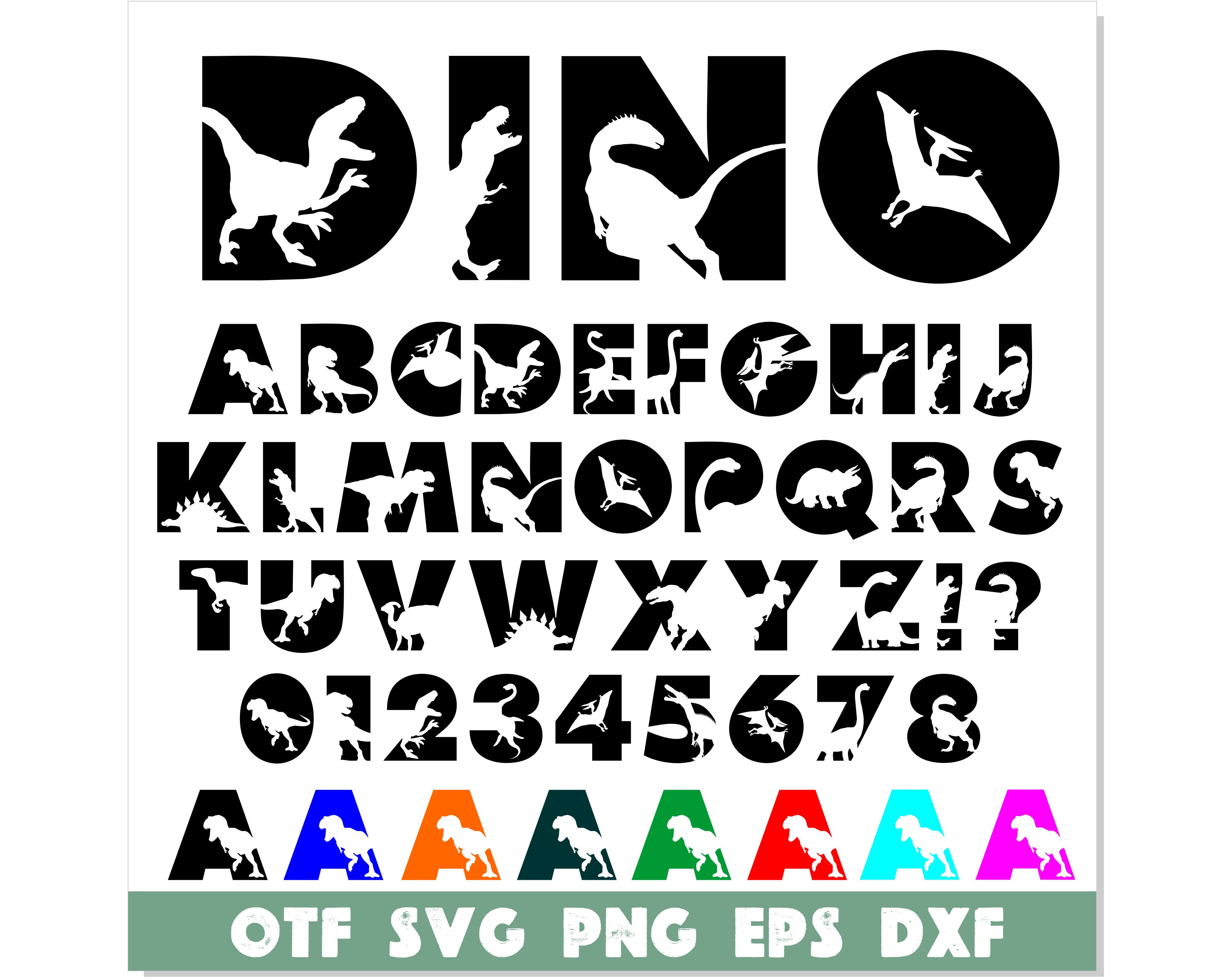 Dinosaur Font TTF, Dinosaur Font svg Cricut, Dinosaur svg, D | Inspire Uplift
