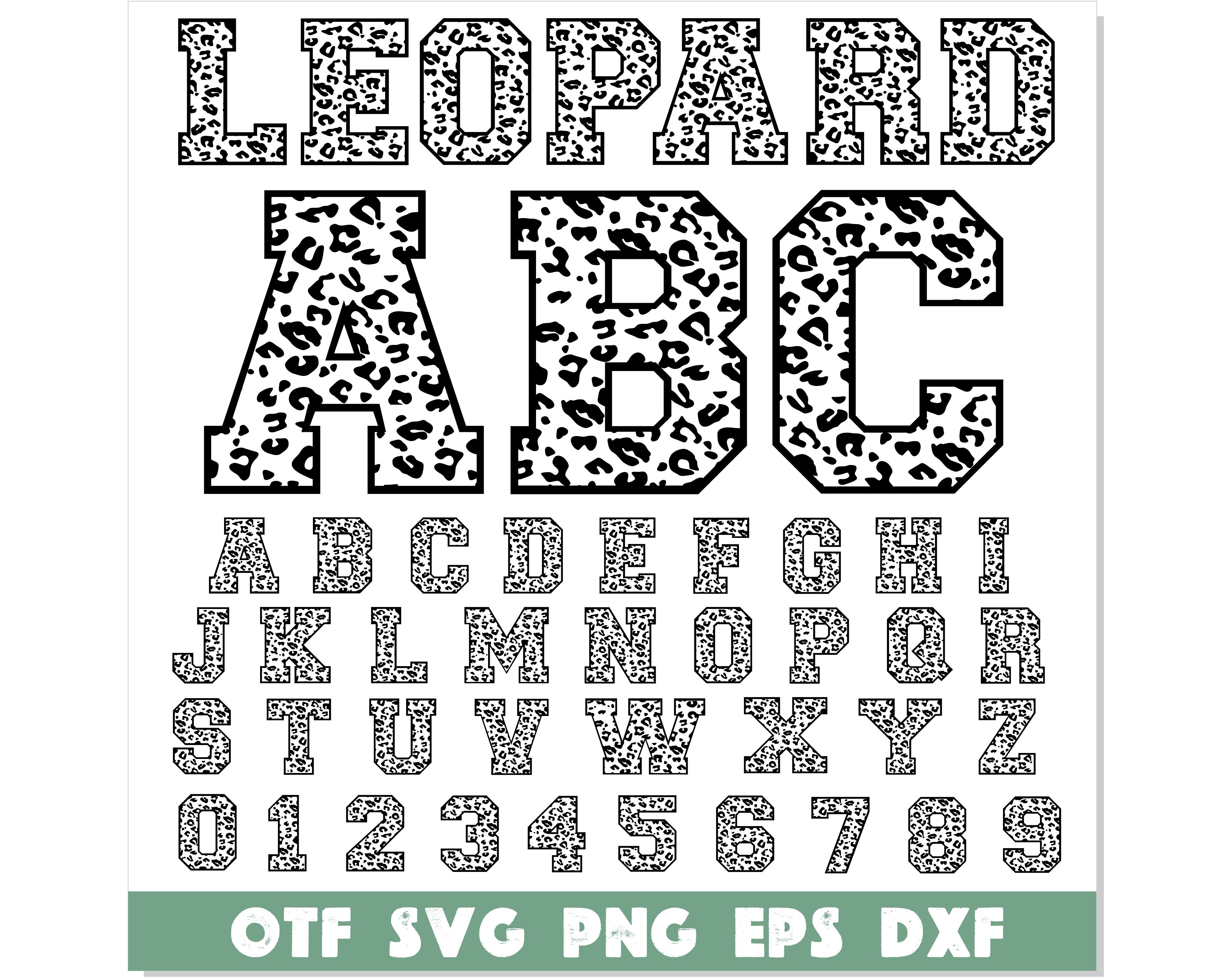 Leopard font TTF SVG PNG, Leopard font layered SVG Cricut | | Inspire ...