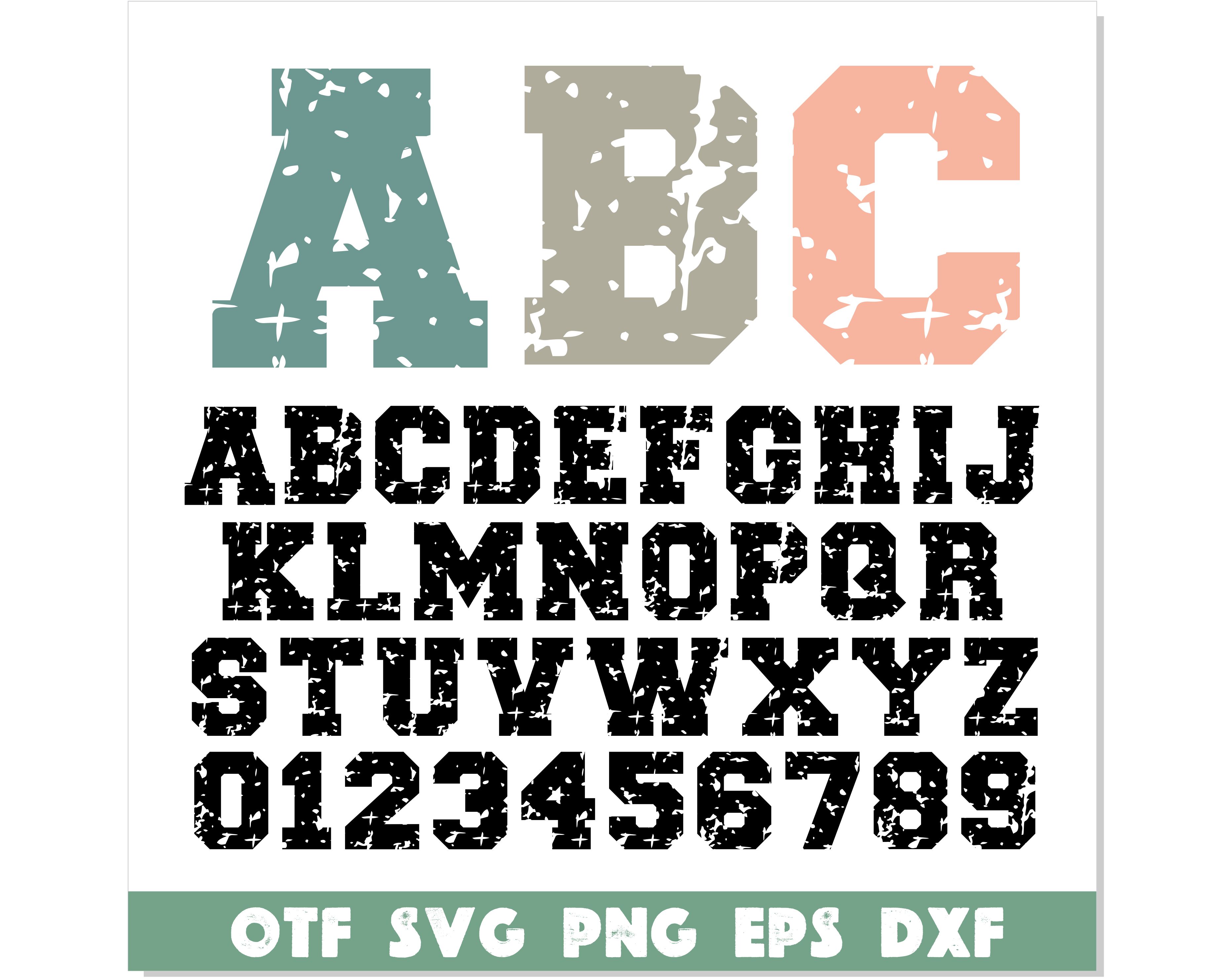 Sport College Distressed Font TTF SVG PNG | College font ttf | Inspire ...