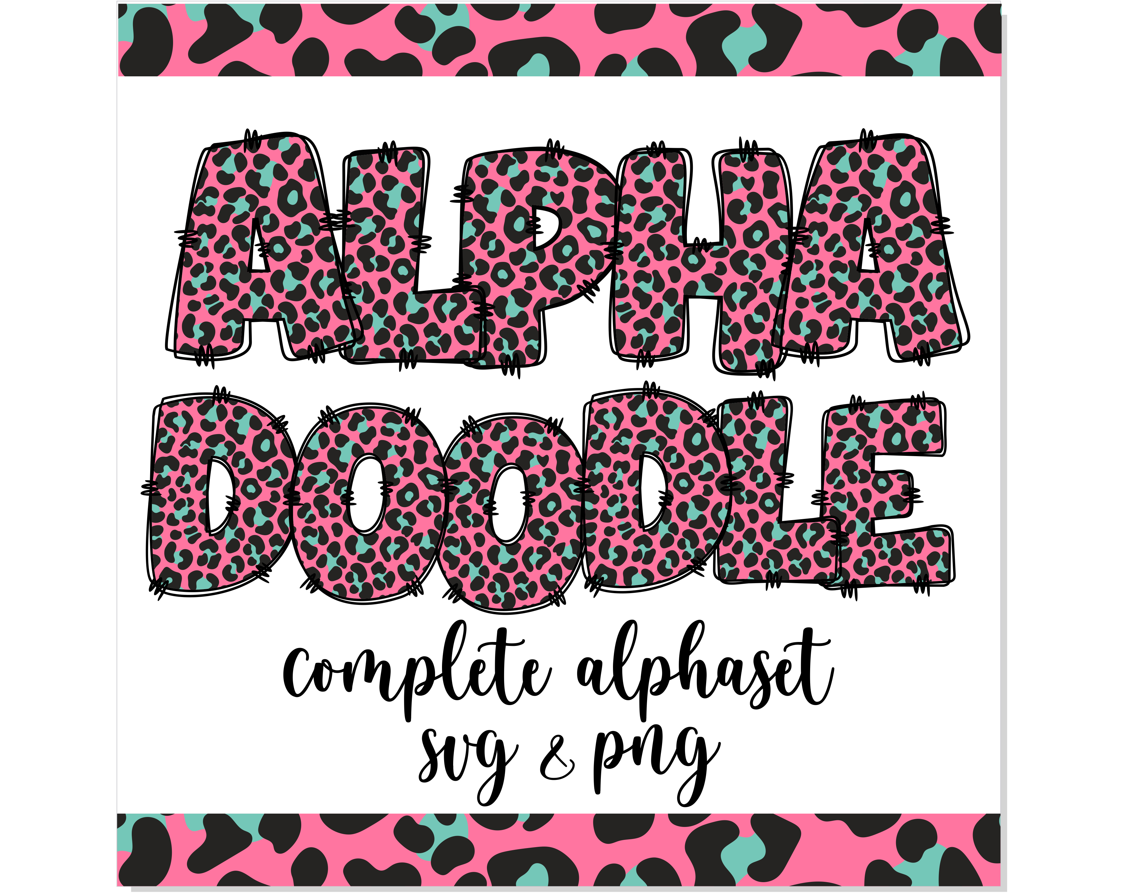 Doodle Leopard Alphabet Letters SVG PNG Canva Cricut, Doodle - Inspire ...