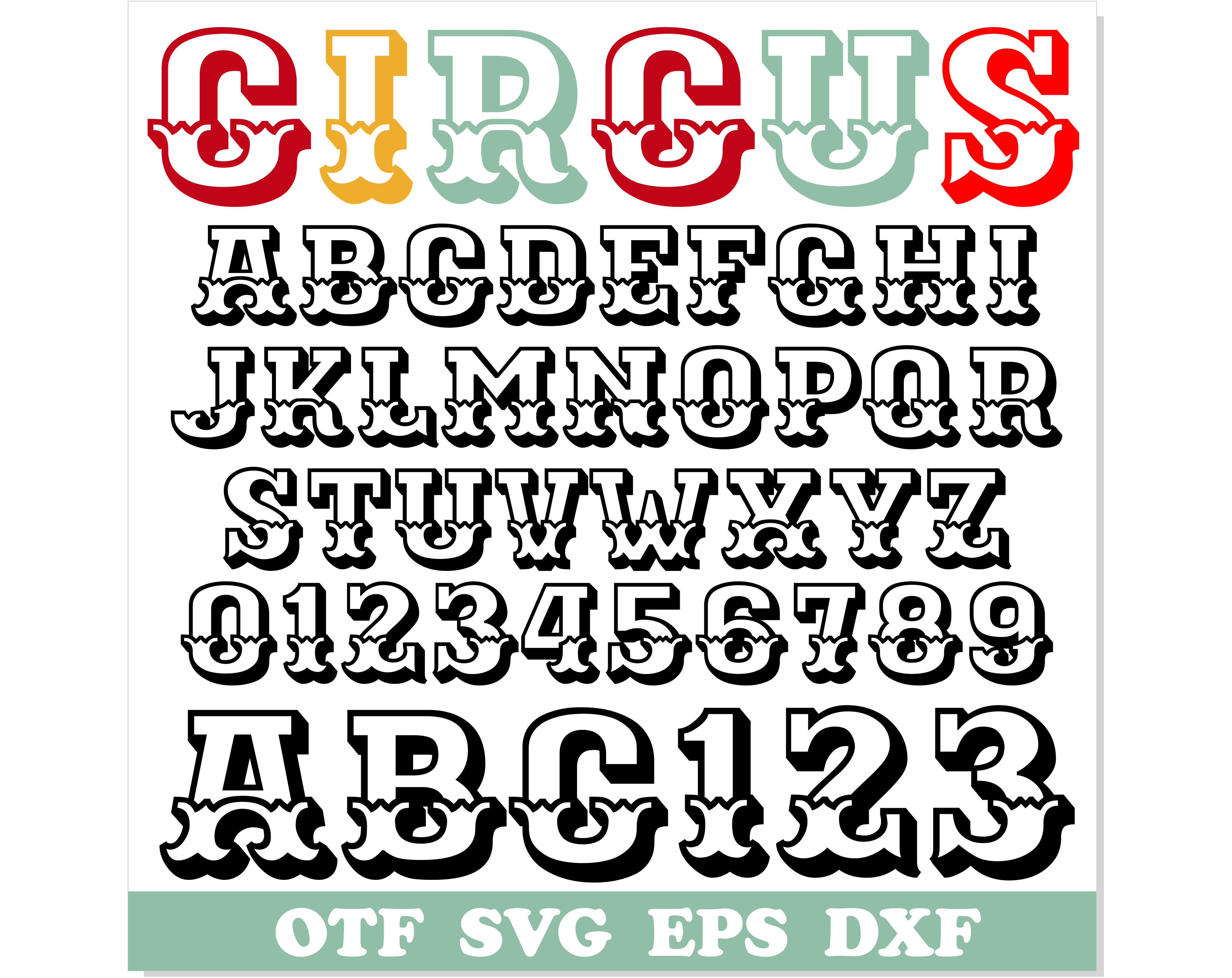 Circus Font OTF, Circus Font SVG Cricut, Carnival font, Vint | Inspire ...