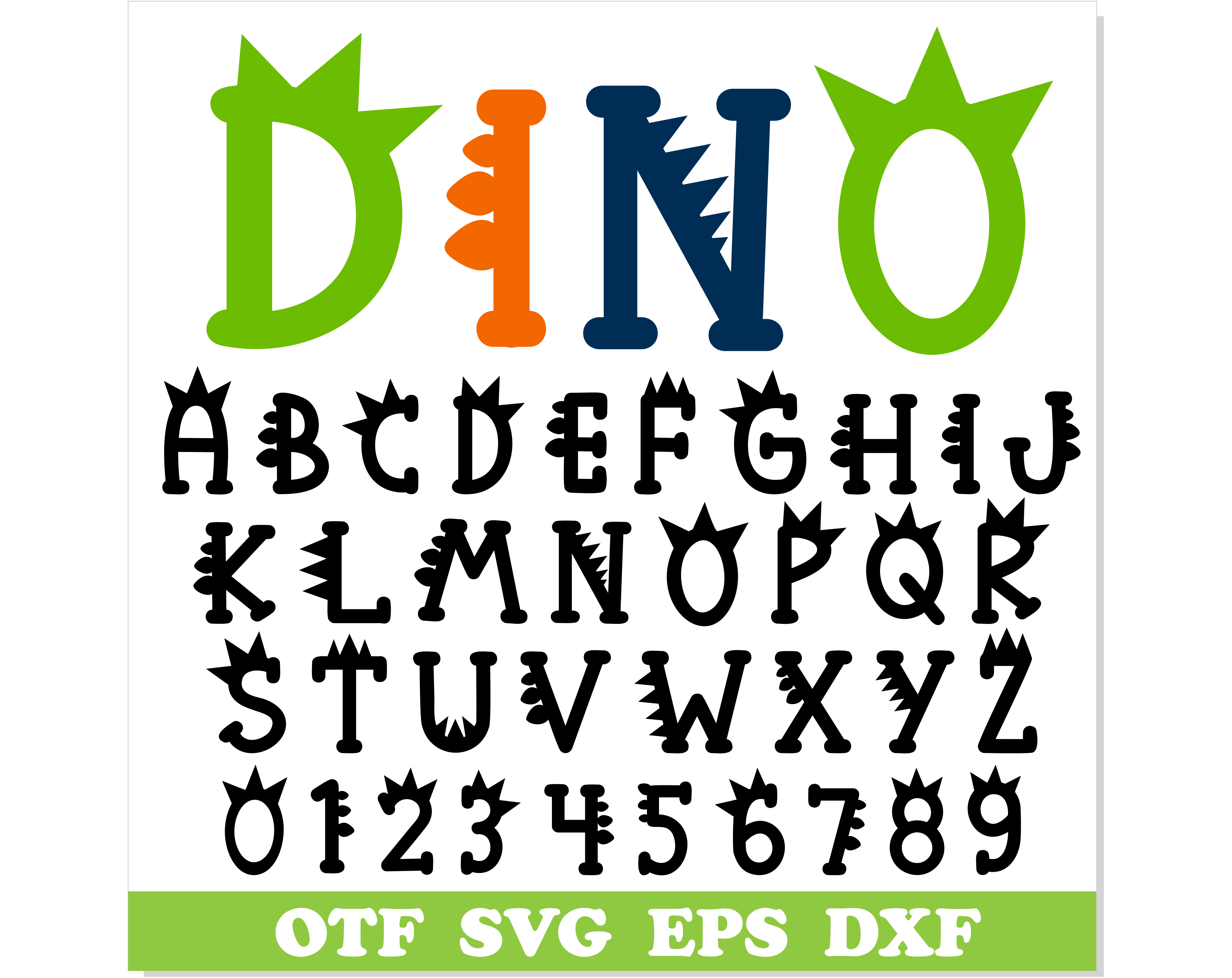 Dinosaur Font TTF, Dinosaur Font SVG, Dinosaur letters svg, - Inspire ...