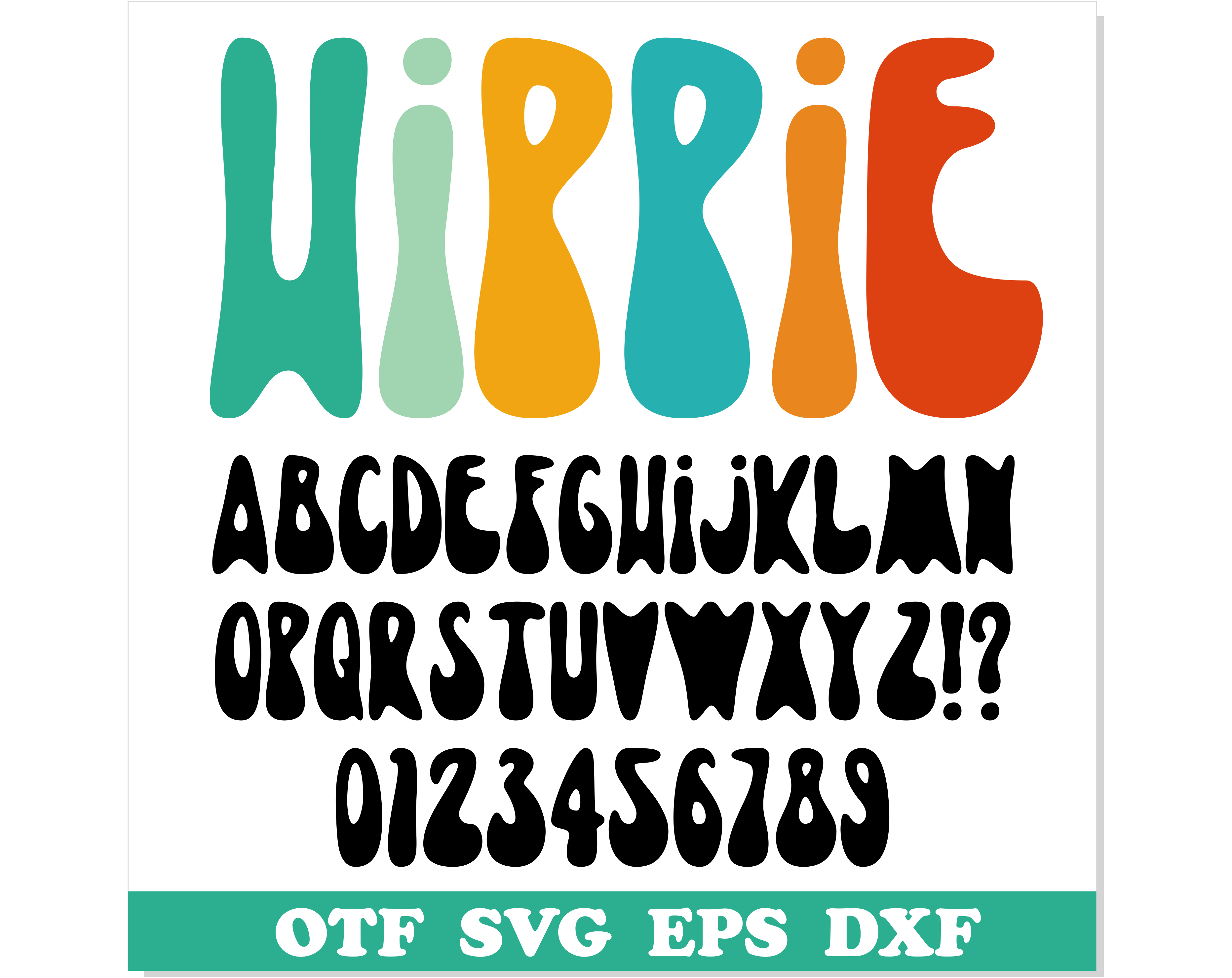 Hippie Font TTF, Hippie Font SVG, Groovy Font, Modern Font P | Inspire ...