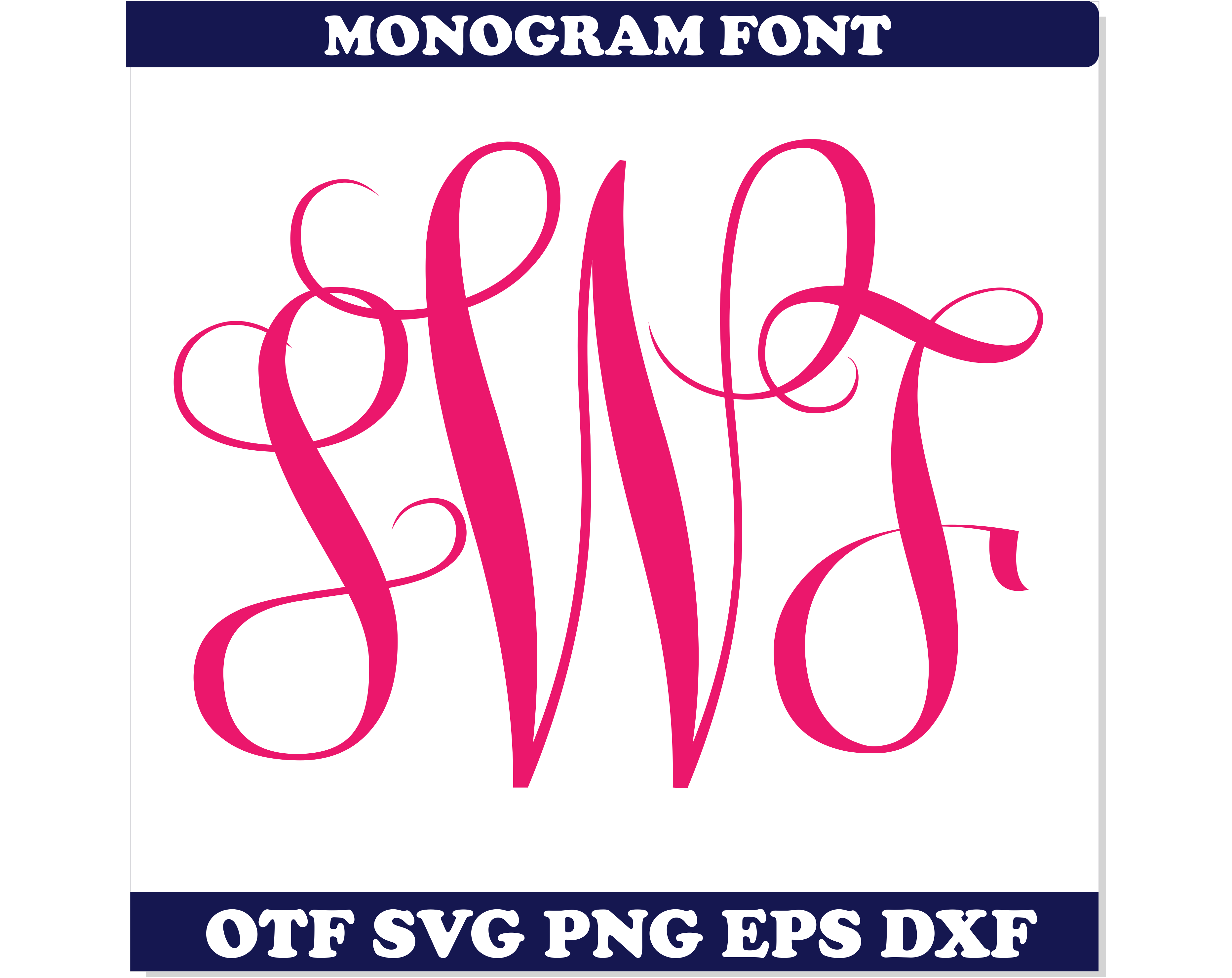Fancy Cursive Monogram Font SVG OTF | Calligraphy monogram f | Inspire ...