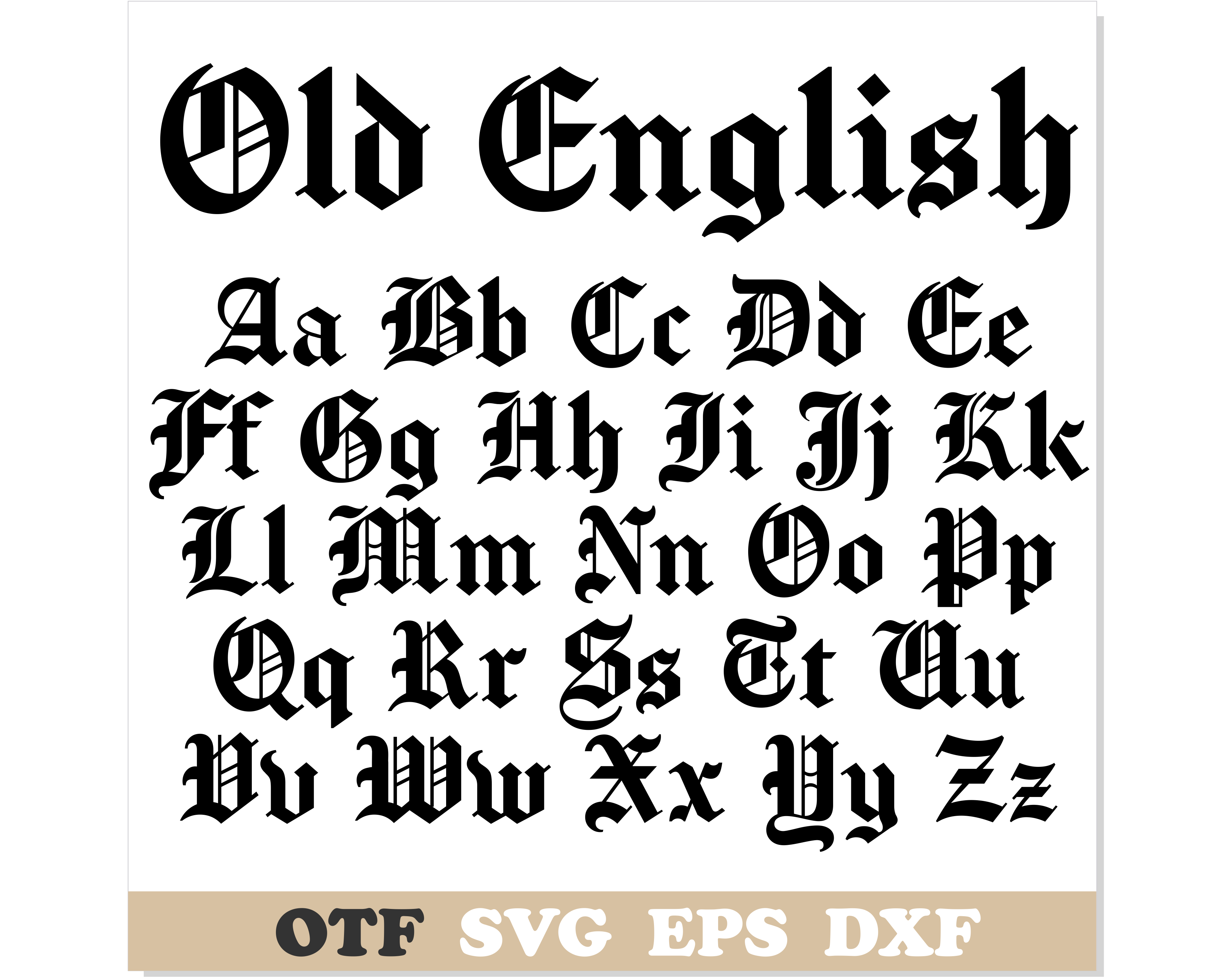 Old English font TTF, Old English font SVG Cricut, Old Engli | Inspire ...