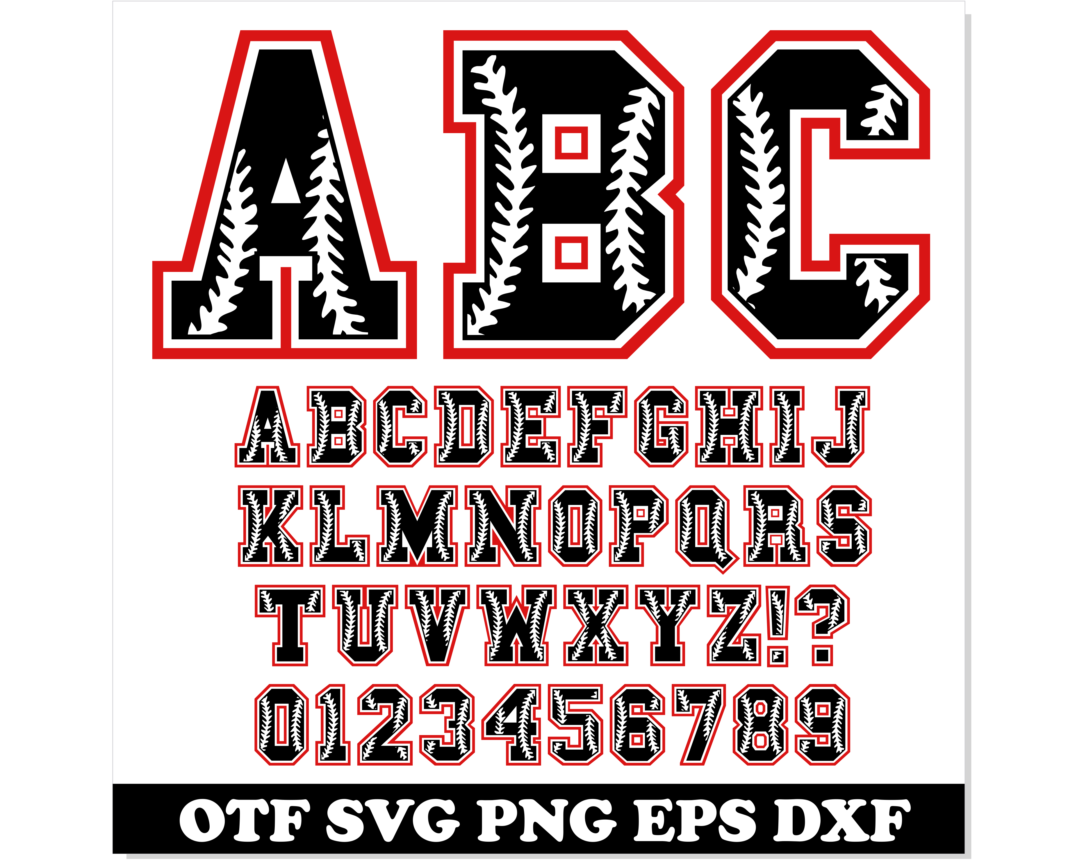 Baseball Font SVG Cricut, Baseball Font PNG, Baseball Font o - Inspire ...